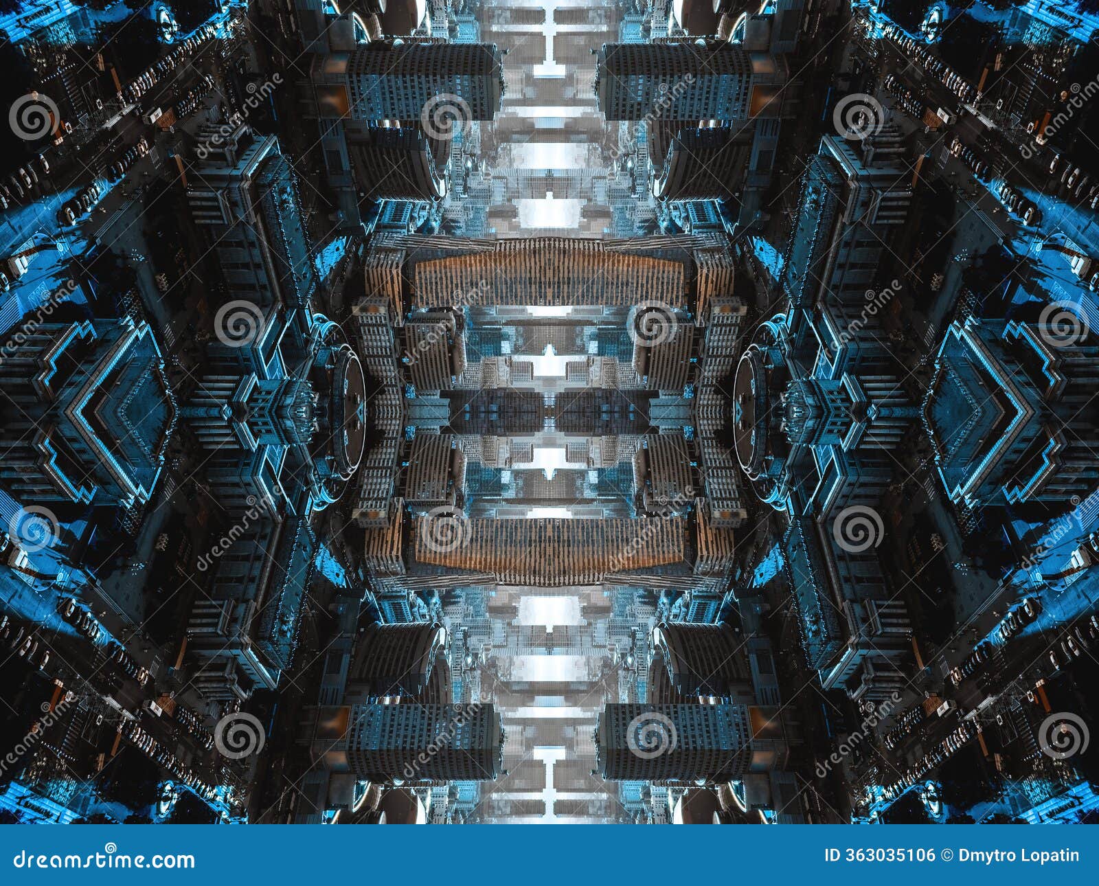 Mirrored Geometry Lines and Shapes, Symmetry Perspective Intricate ...