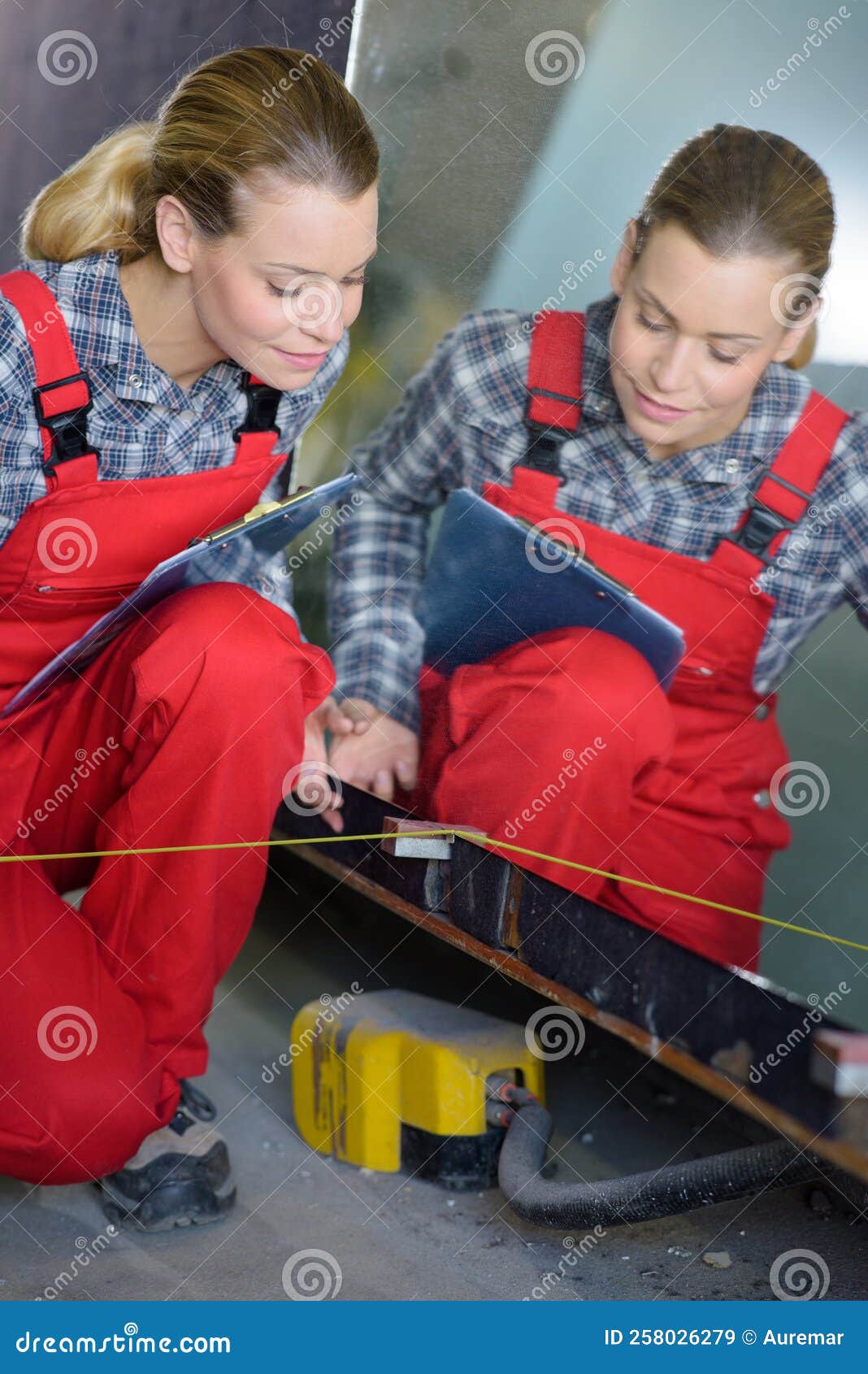 Mirrored Glass Factory Worker Stock Image - Image of duty, production ...