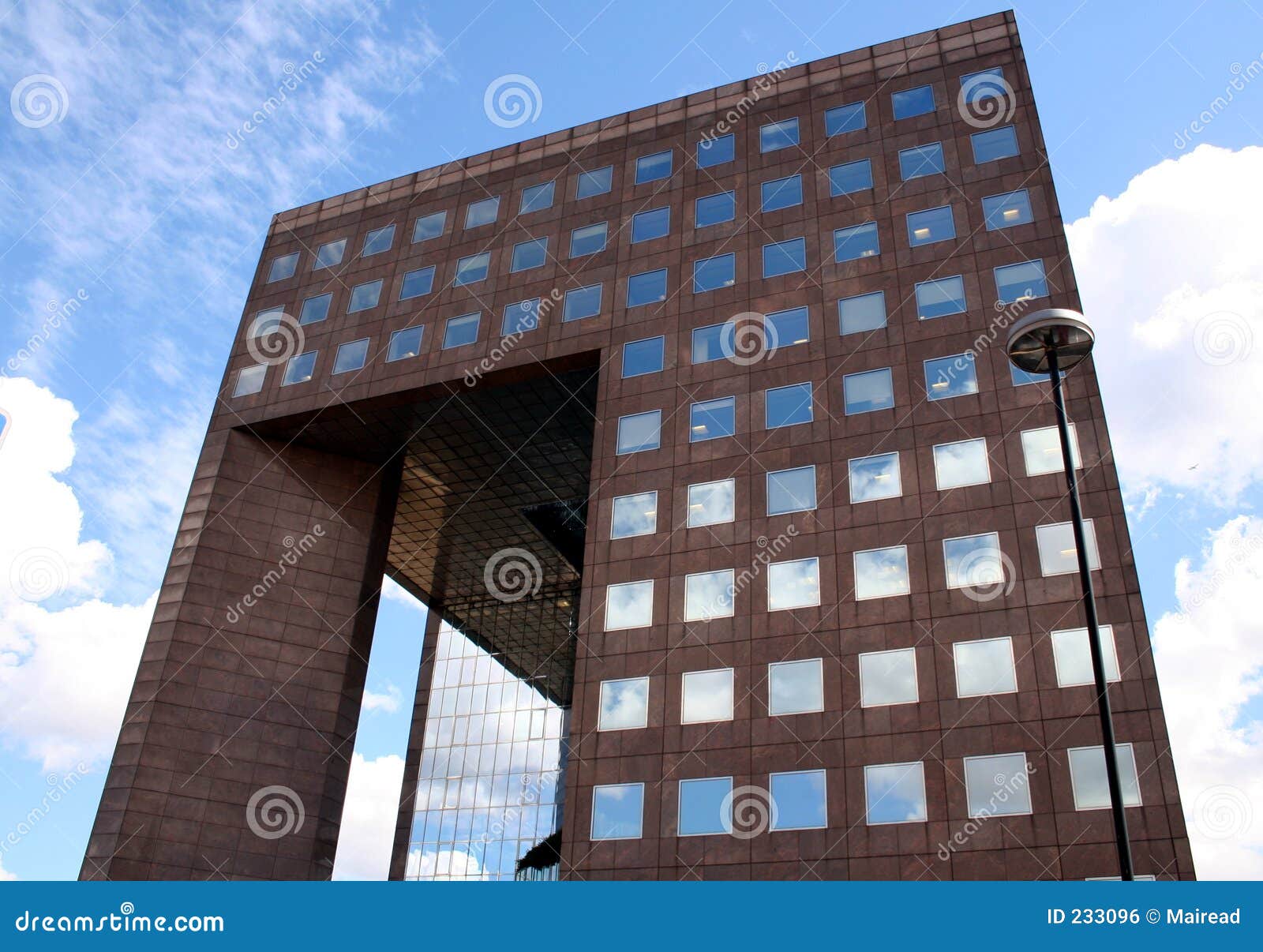 Mirrored office building stock photo. Image of dramatic - 233096