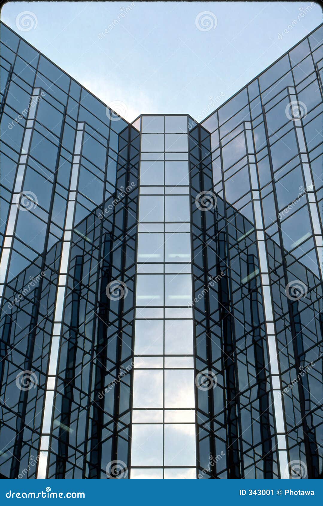 Mirrored Office Building stock image. Image of wallpaper - 343001
