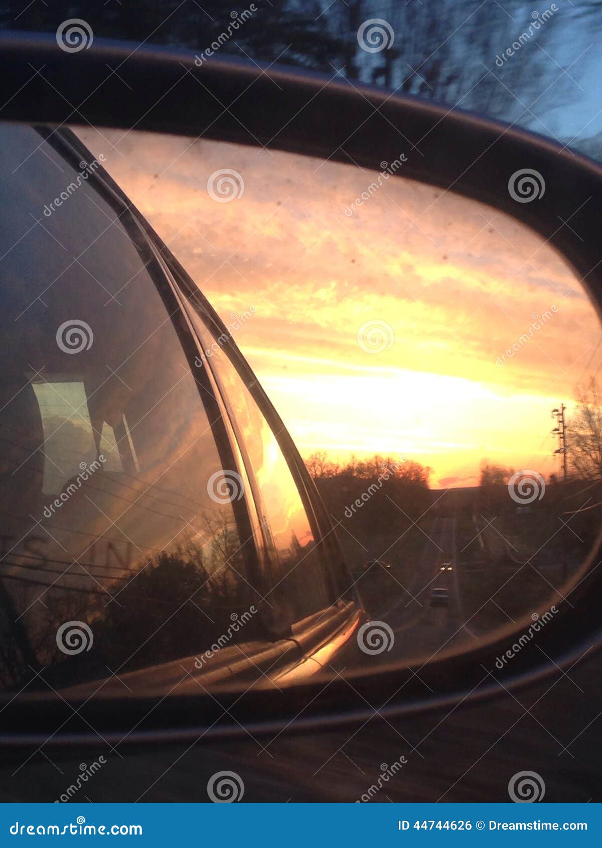 Mirrored Reflection Of Coastal Urban City Landscape Royalty-Free Stock ...