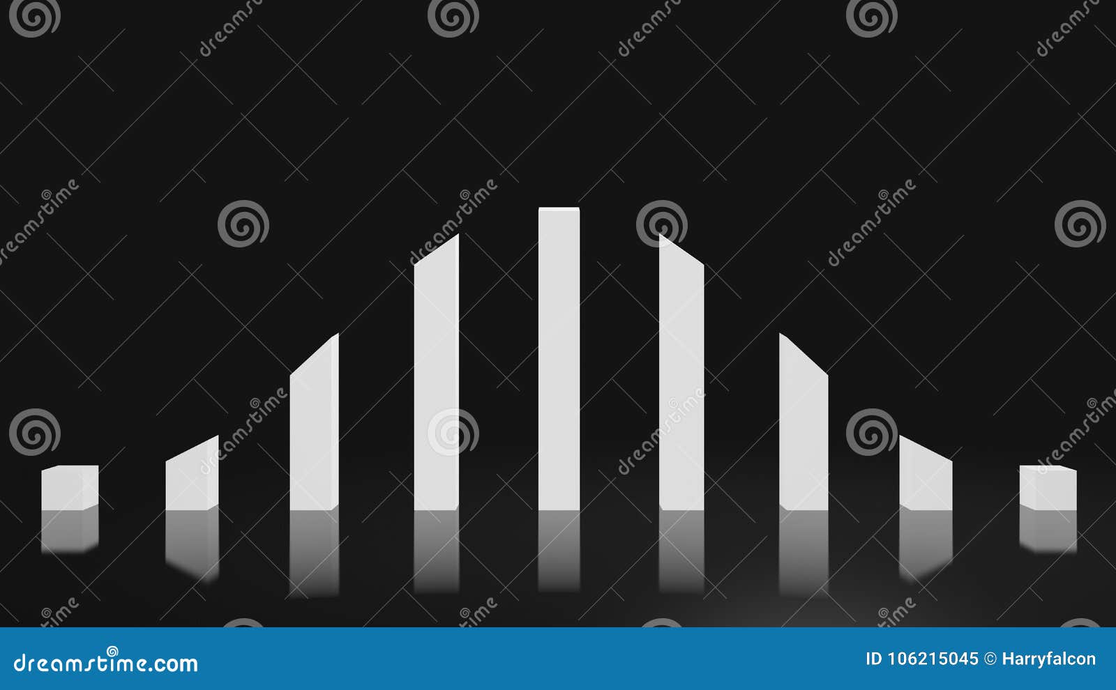 A White Rising and Falling Graph Stock Illustration - Illustration of ...