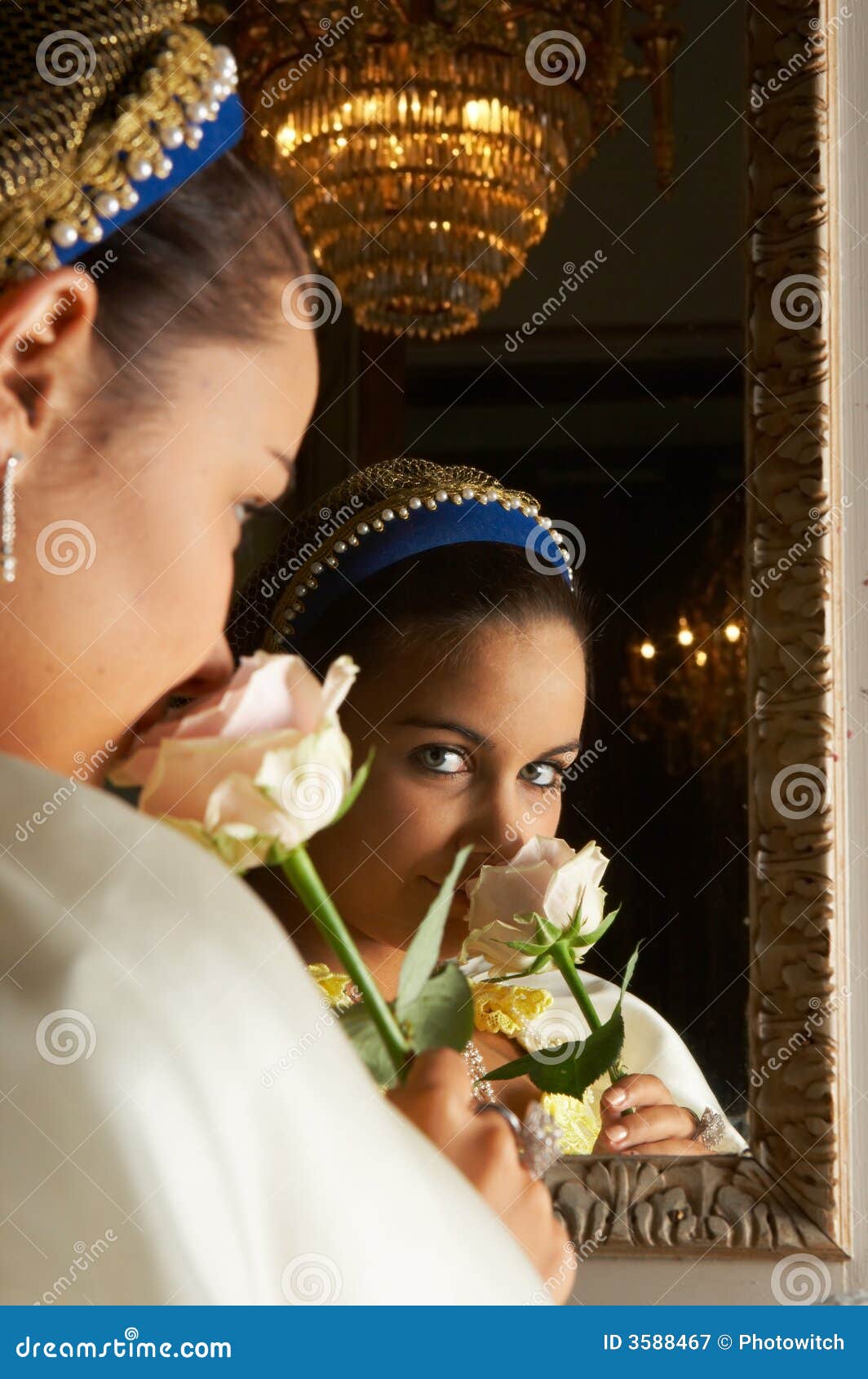 Mirrored rose stock image. Image of chandelier, fashion - 3588467