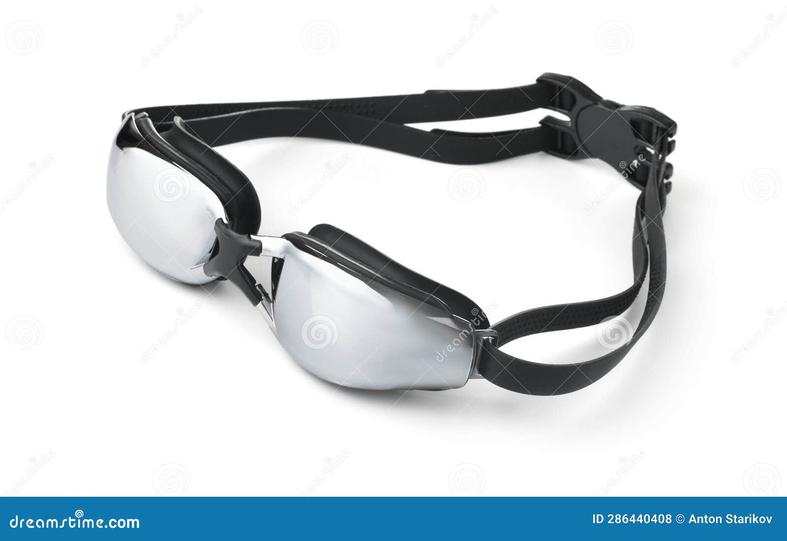Mirrored swimming goggles stock photo. Image of sport - 286440408