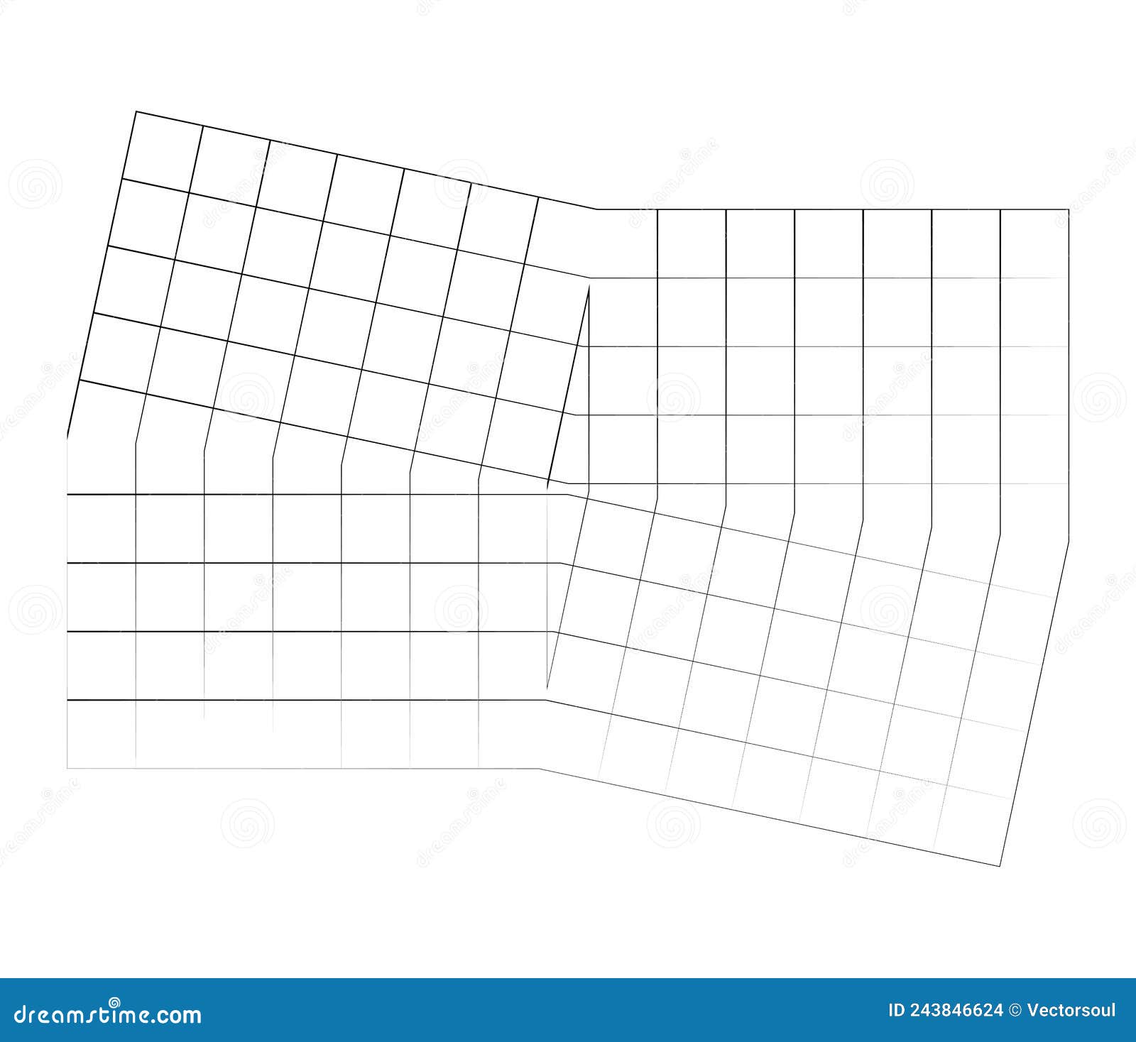 Mirrored, Tweaked Irregular Grid, Mesh, Grating and Lattice Geometric ...
