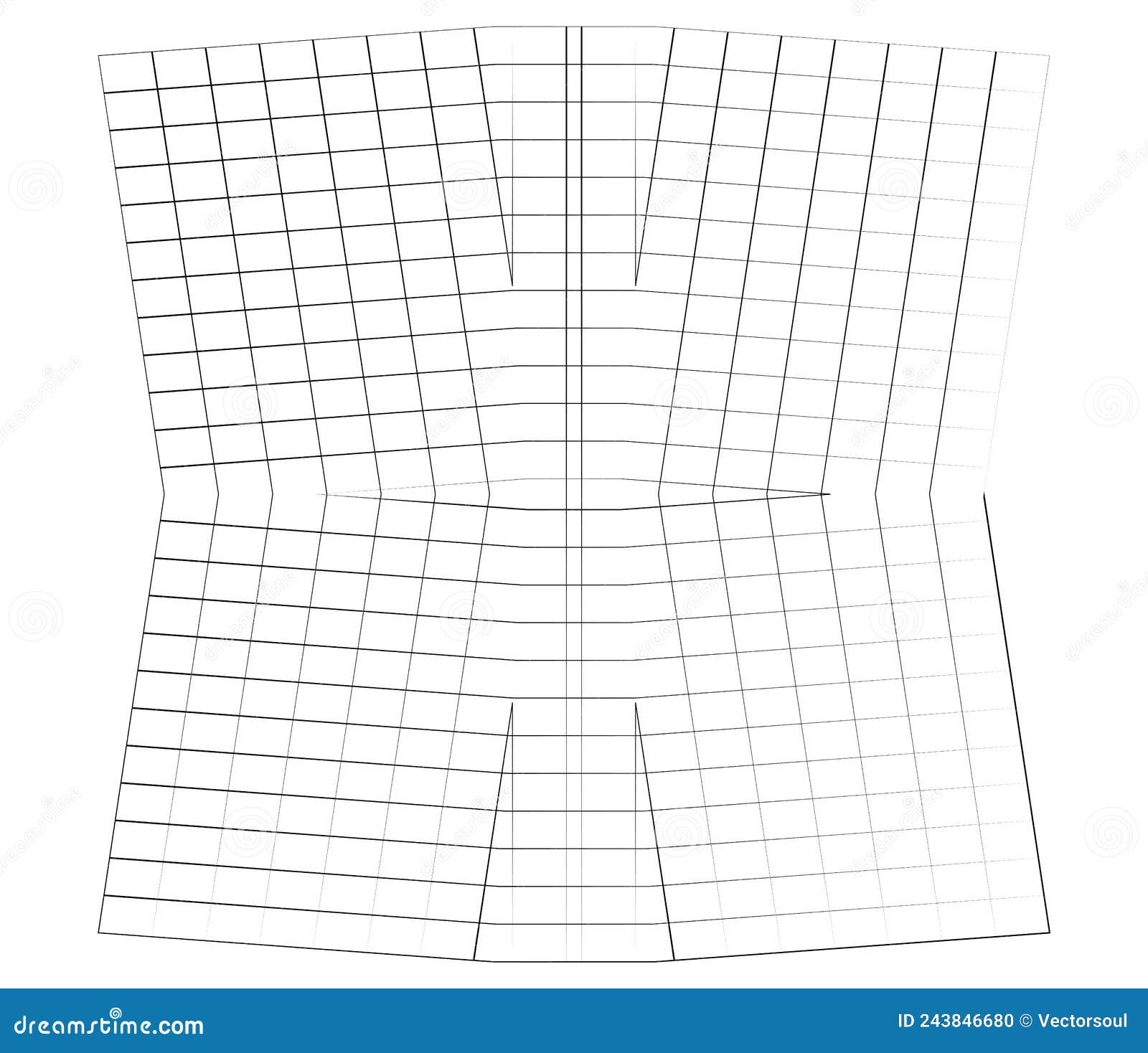 Mirrored, Tweaked Irregular Grid, Mesh, Grating and Lattice Geometric ...