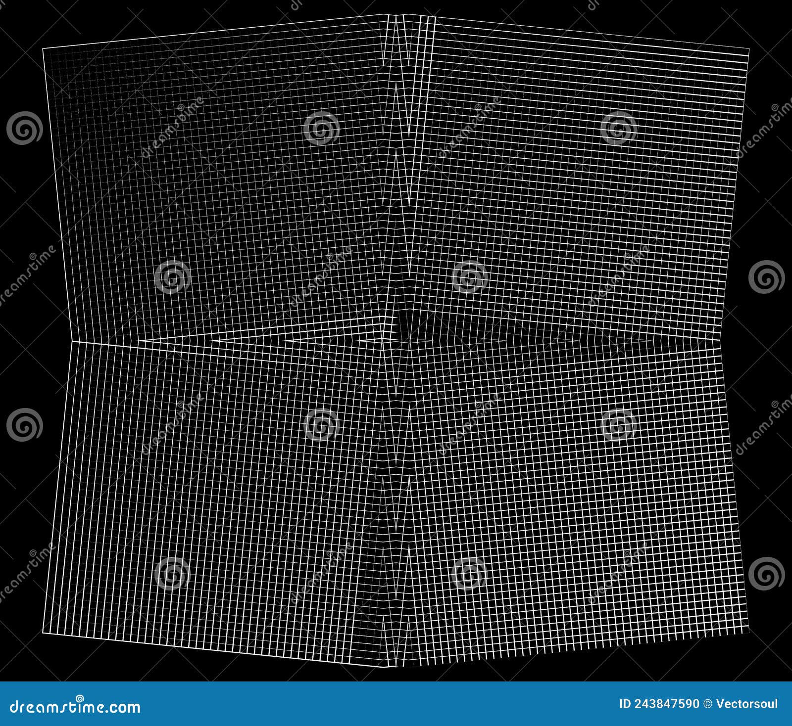 Mirrored, Tweaked Irregular Grid, Mesh, Grating and Lattice Geometric ...