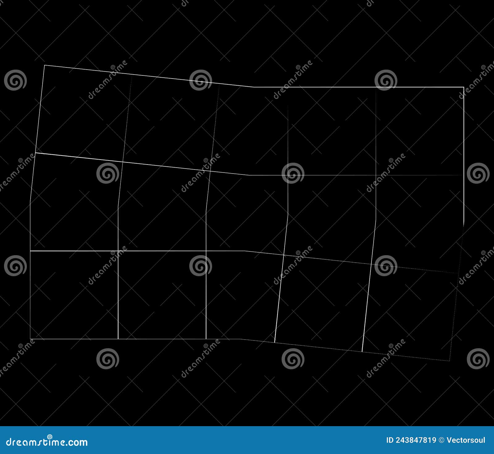 Mirrored, Tweaked Irregular Grid, Mesh, Grating and Lattice Geometric ...