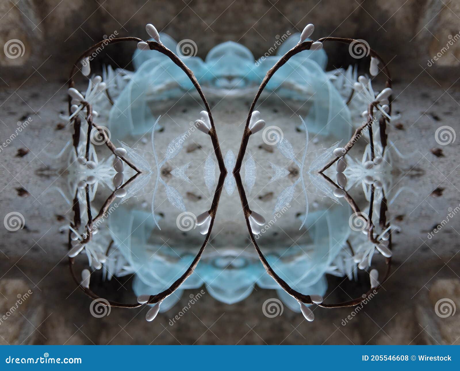 Mirrored Visualisation of Delicate Decorative Object with Tiny Hearts ...