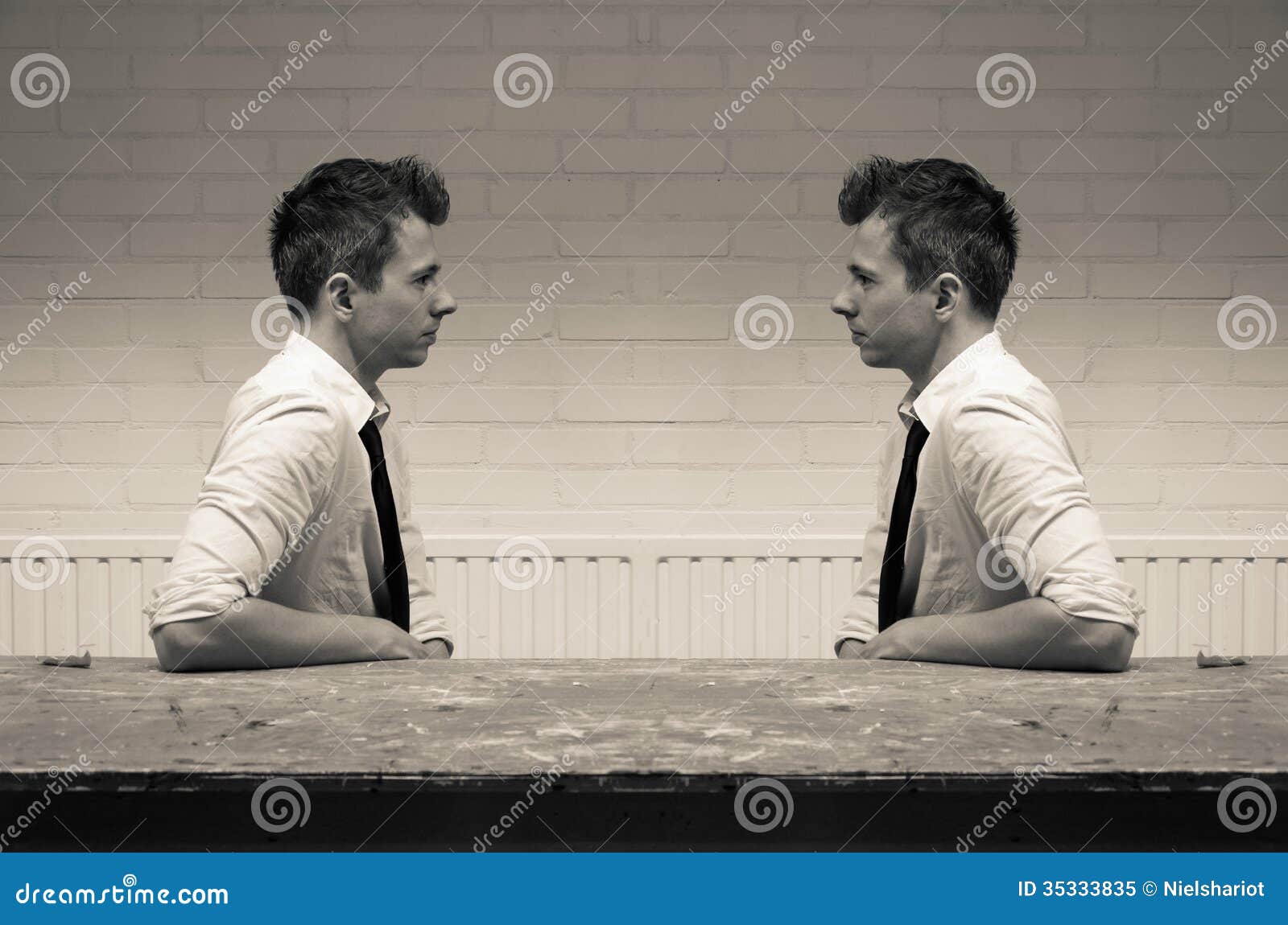 Mirroring in communication stock image. Image of coming - 35333835