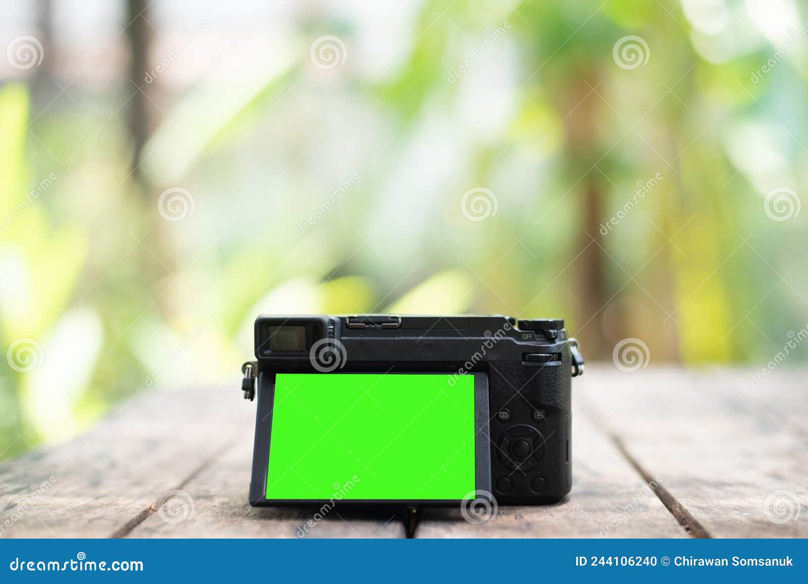 Mirrorless Camera with Green Screen Stock Photo - Image of modern, full ...