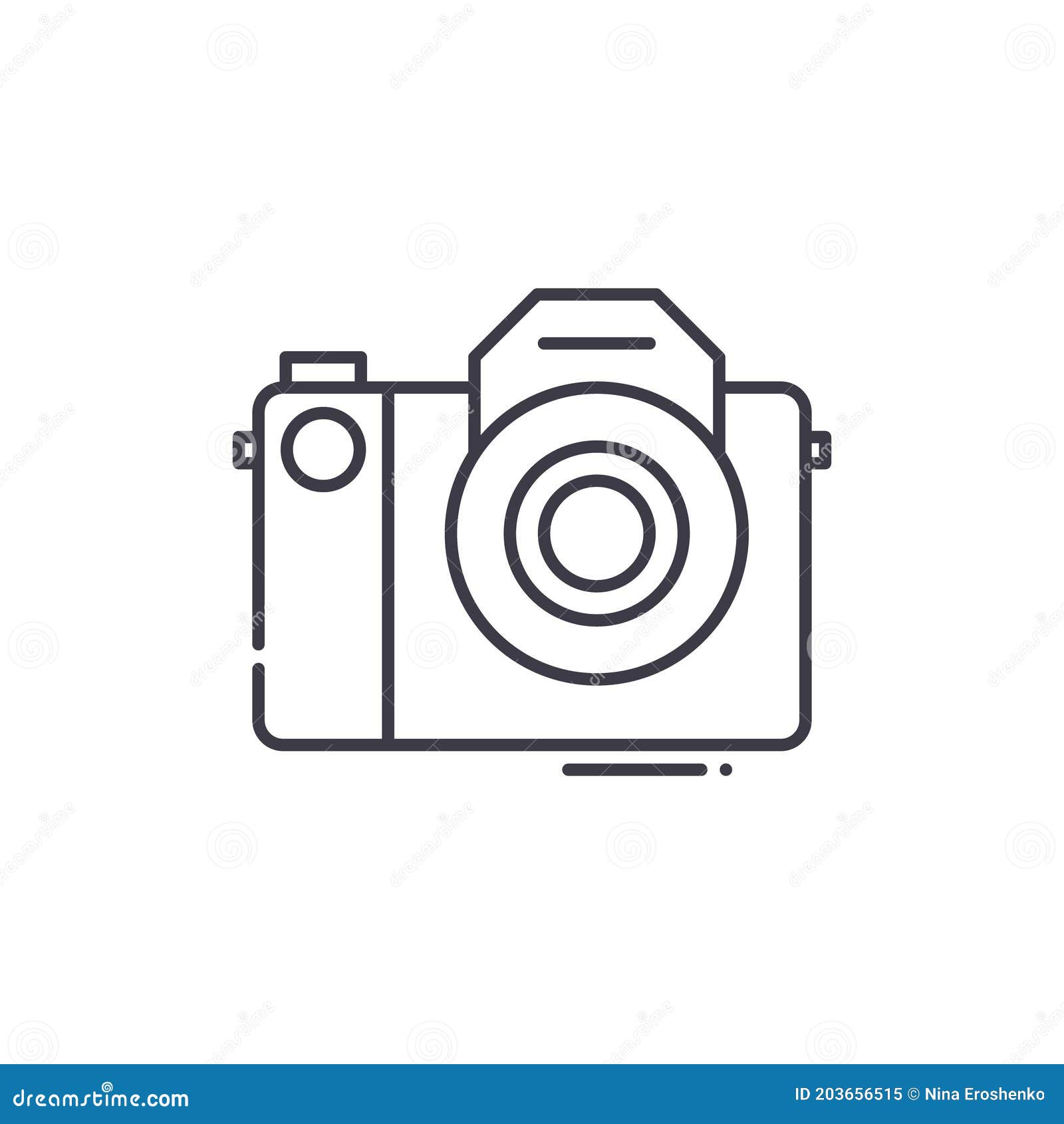 Mirrorless Camera Icon, Linear Isolated Illustration, Thin Line Vector ...