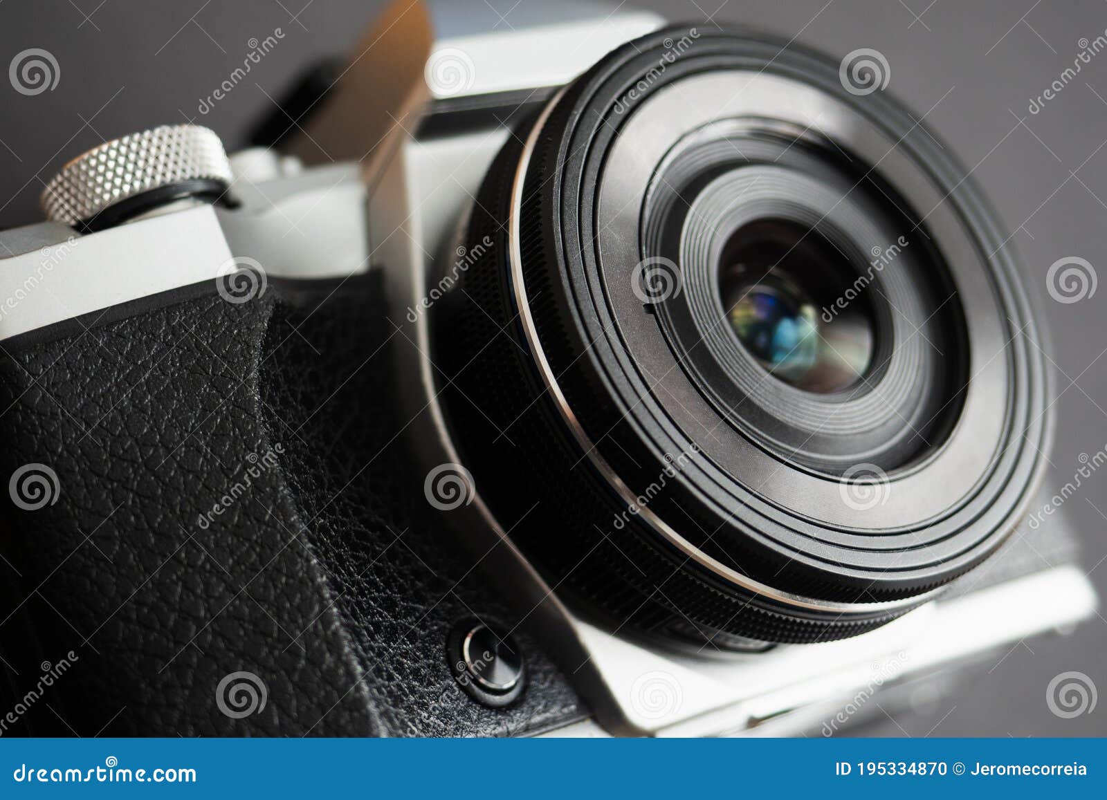 Mirrorless Camera with an Old Style Stock Photo - Image of background ...
