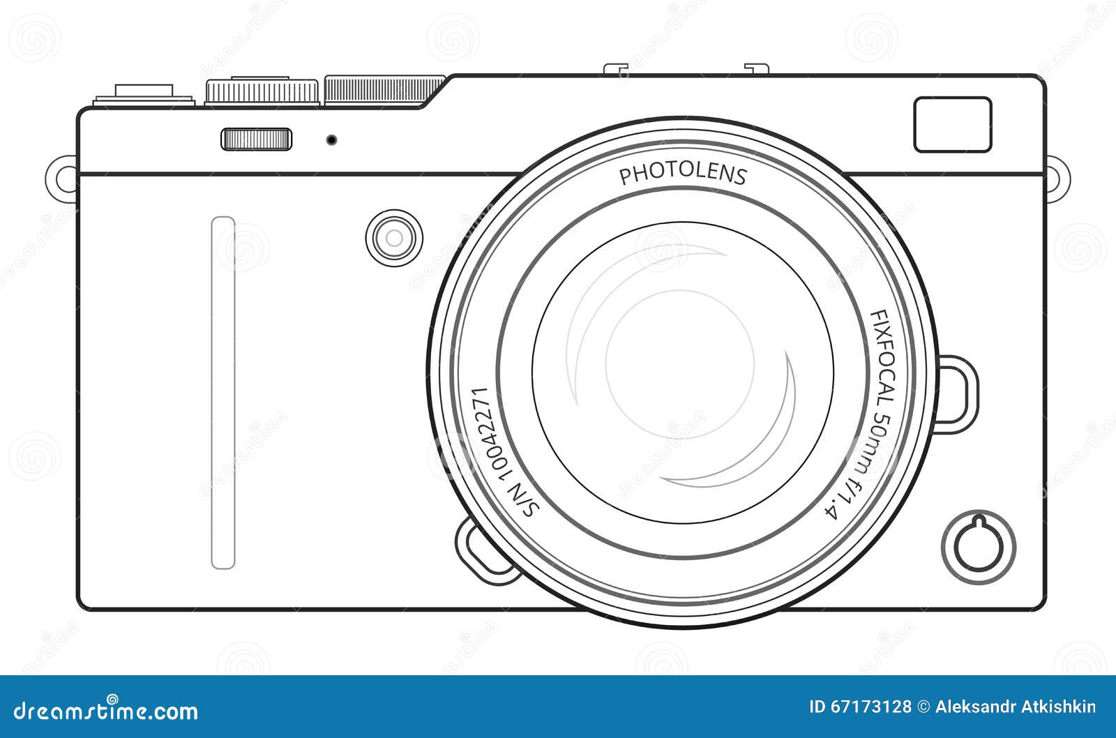Mirrorless compact camera stock vector. Illustration of contemporary ...