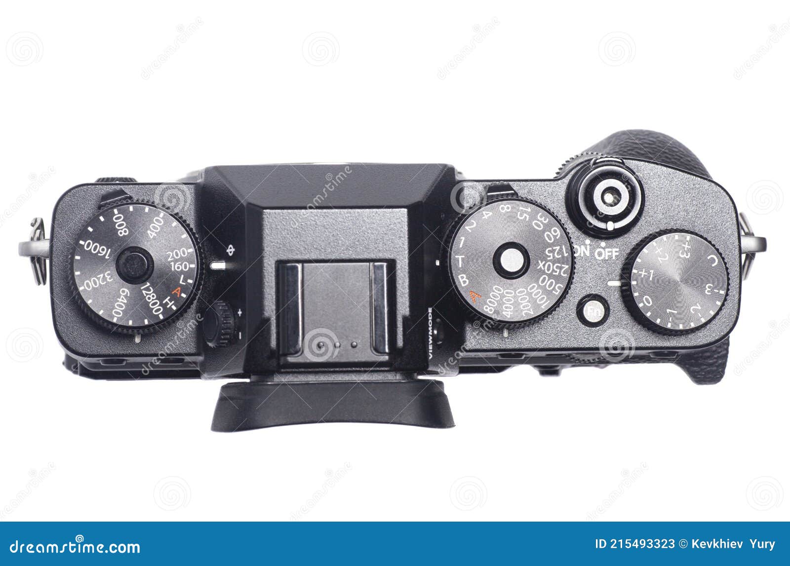 Mirrorless Digital Camera Top View Isolated on White Background Stock ...