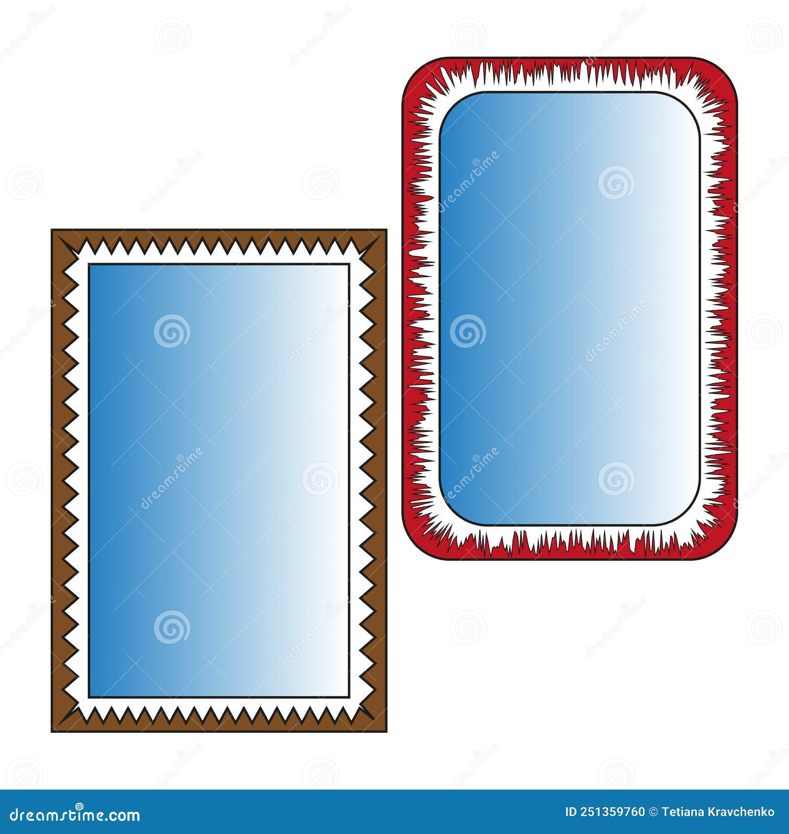 Mirrors in the Frame. Frame Set. Vector Illustration. Stock Image Stock ...