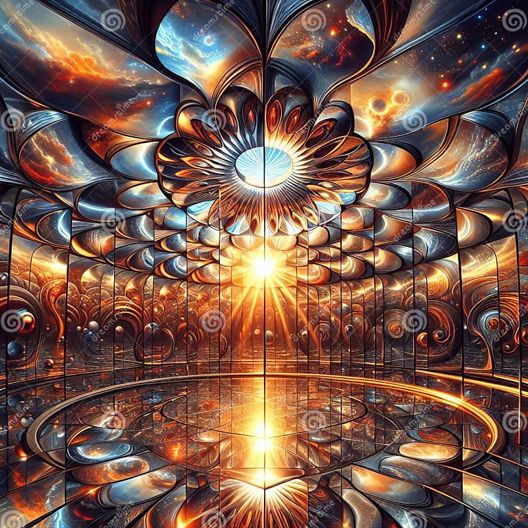 Mirrors Reflecting Sunlight or Artificial Light Source Stock Image ...