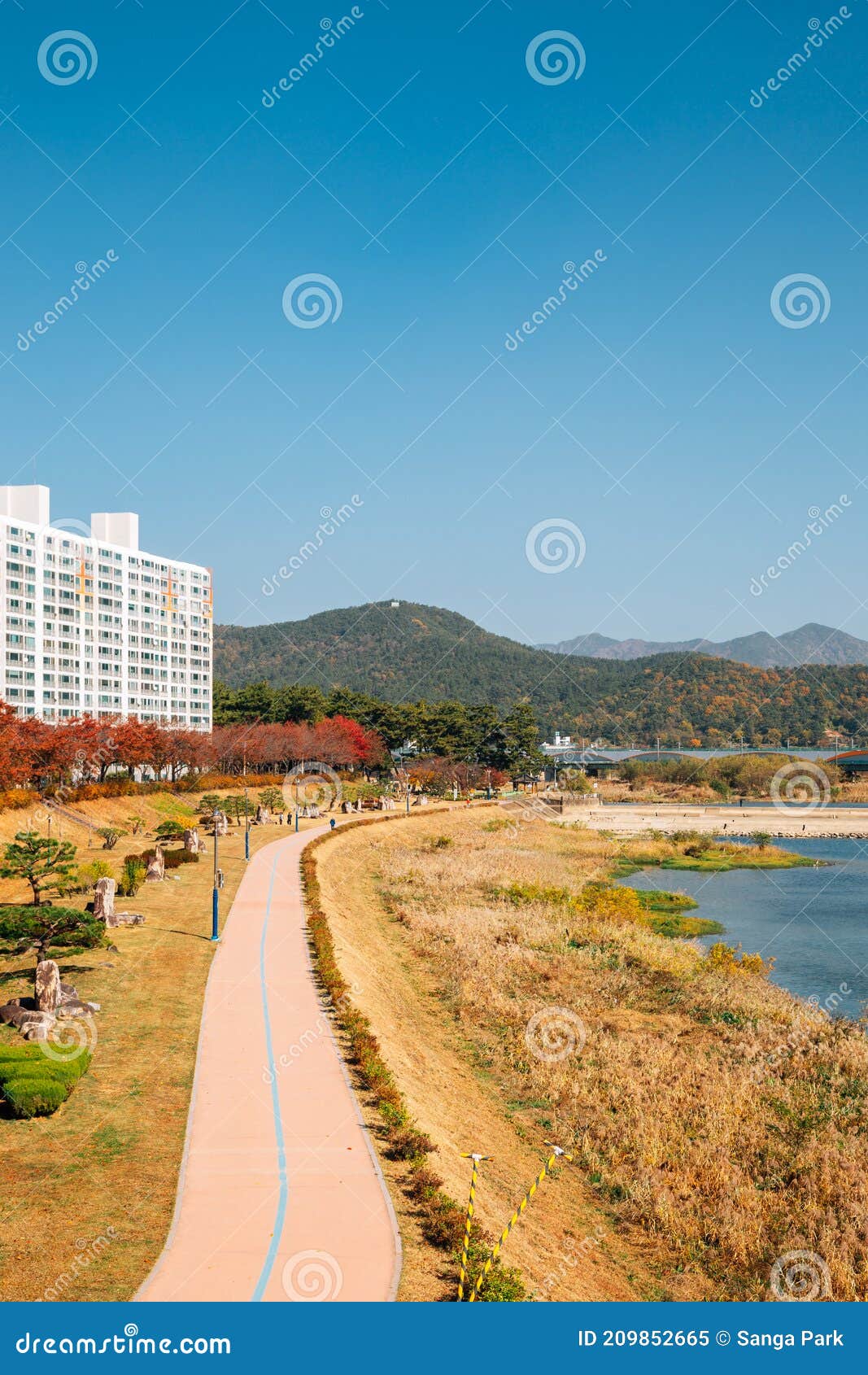 Miryang Riverside Park at Autumn in Miryang, Korea Stock Image - Image ...