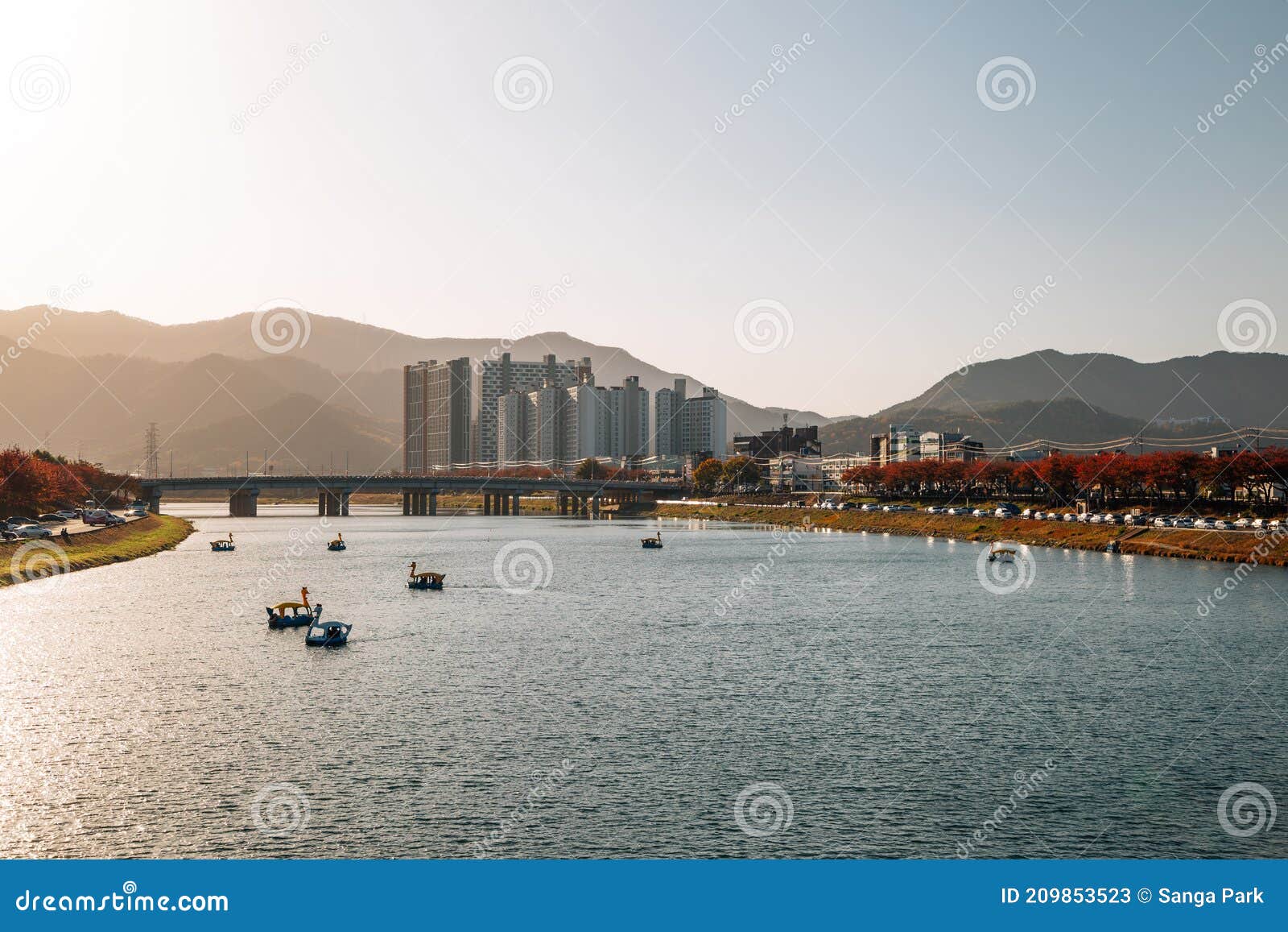 Miryang Riverside Park at Autumn in Miryang, Korea Stock Image - Image ...