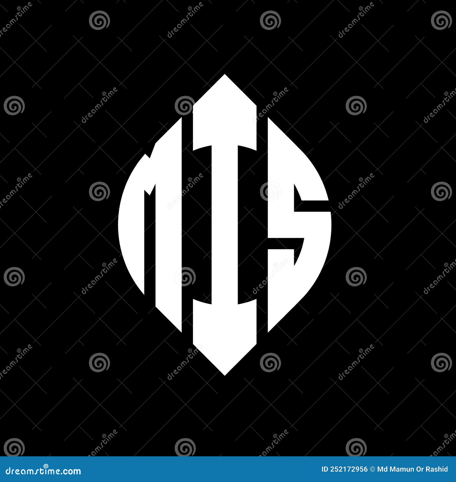 MIS Circle Letter Logo Design with Circle and Ellipse Shape. MIS ...