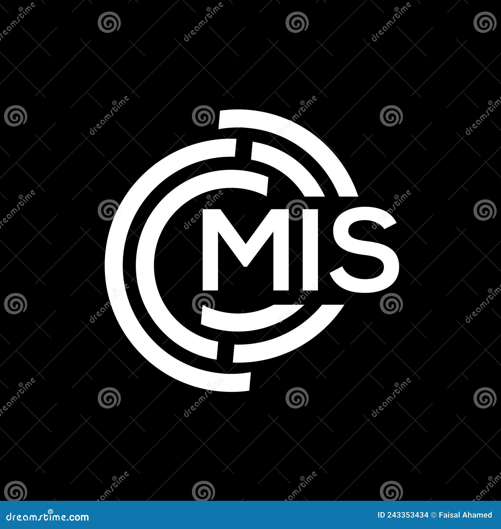 MIS Letter Logo Design. MIS Monogram Initials Letter Logo Concept Stock ...