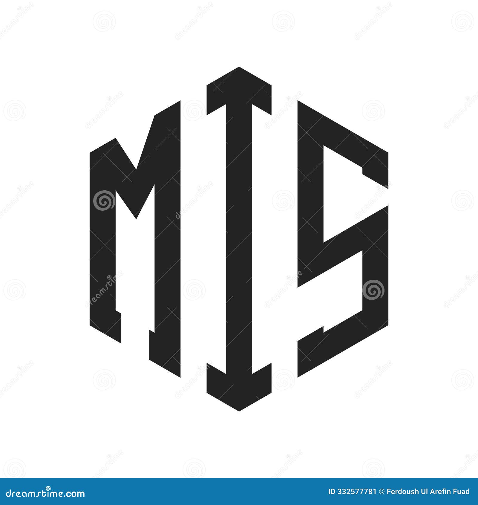 MIS Logo Design. Initial Letter MIS Monogram Logo Using Hexagon Shape ...
