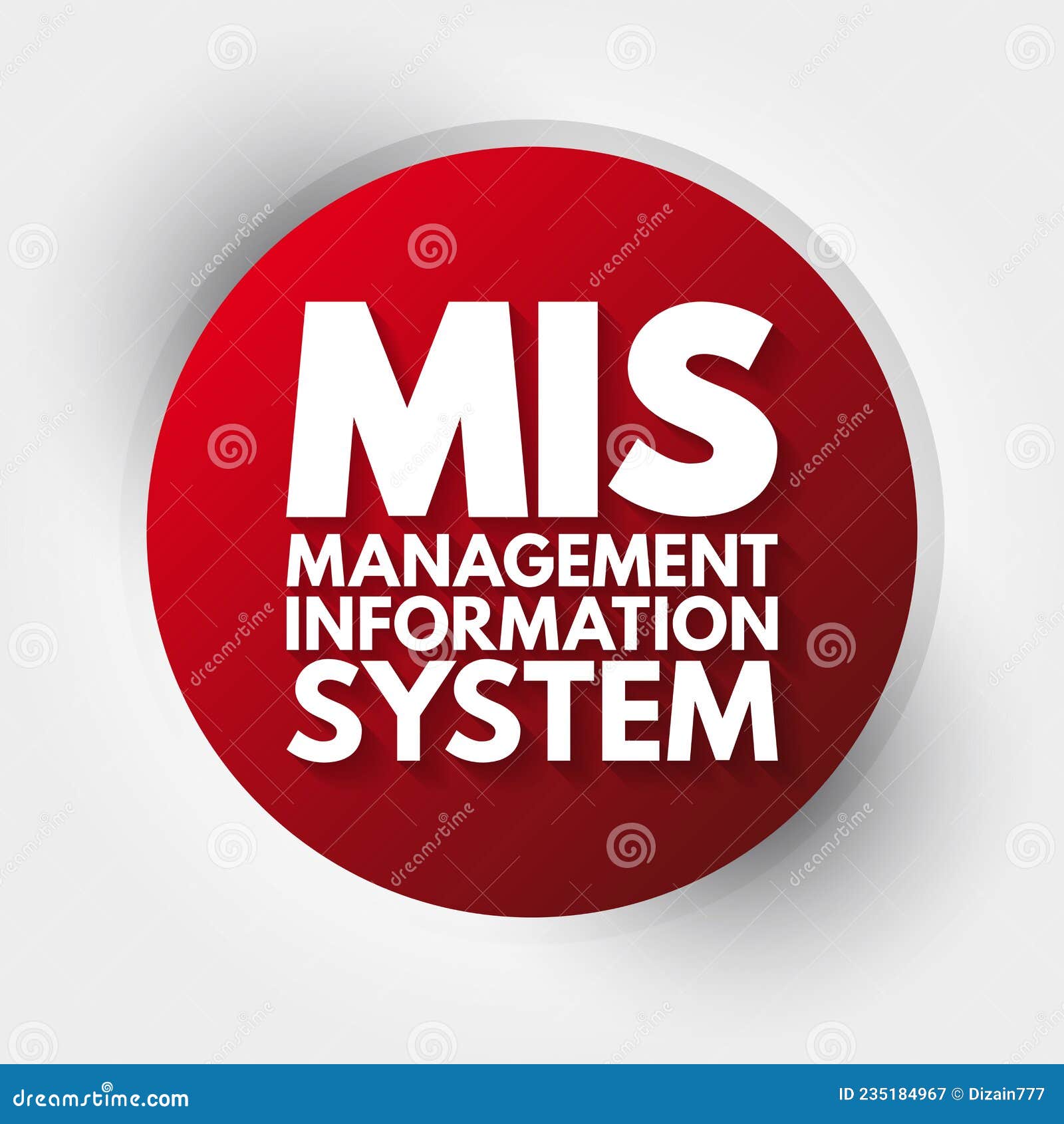 MIS, Management Information System Concept. Hand Holding Magnifying ...