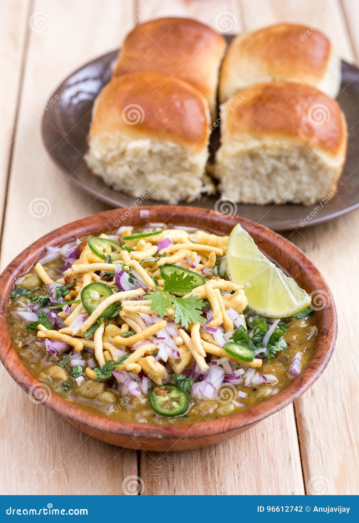 Misal Pav stock photo. Image of maharashtrian, farsan - 96612742