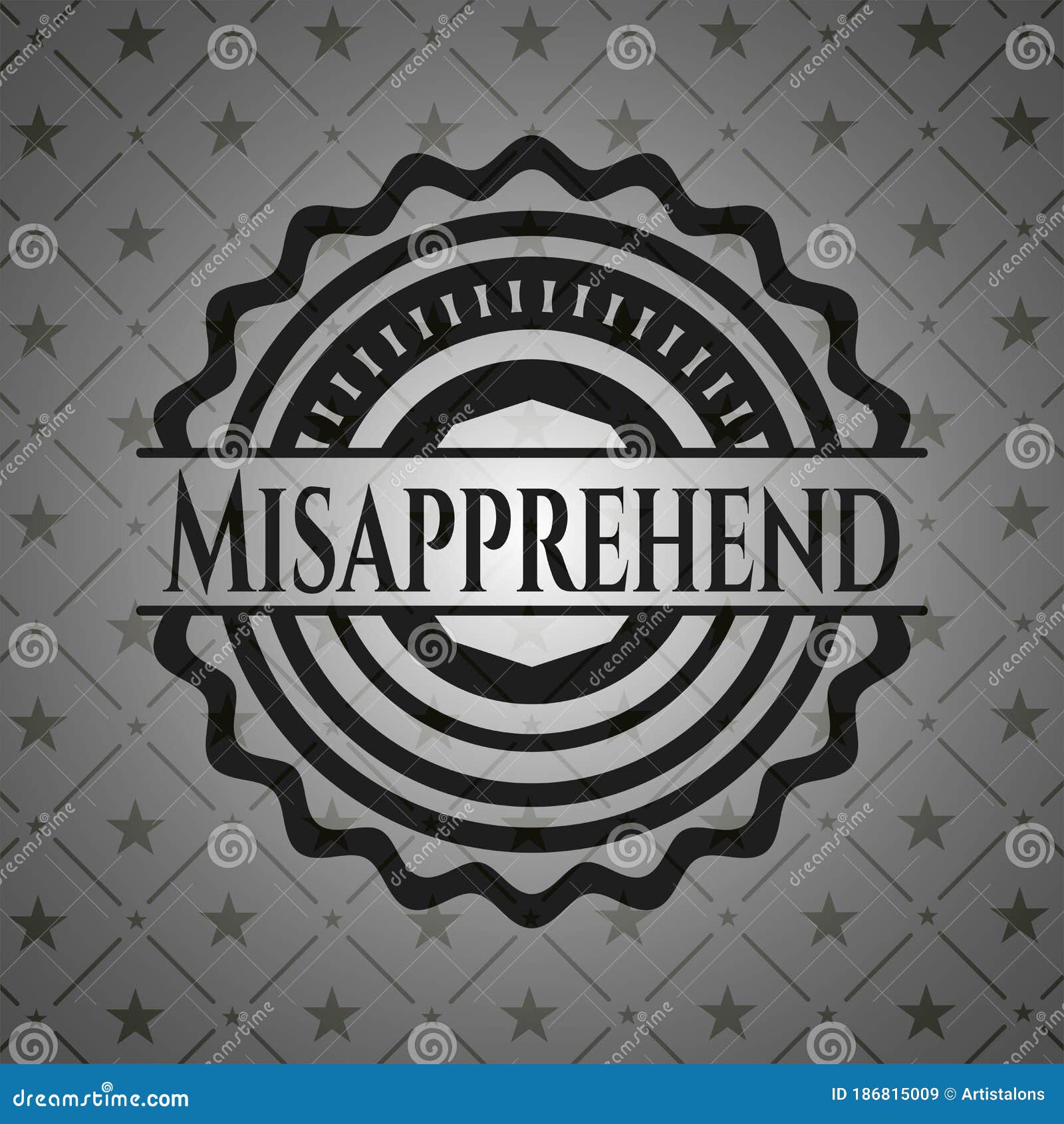 Misapprehend Retro Style Black Emblem. Vector Illustration Stock ...
