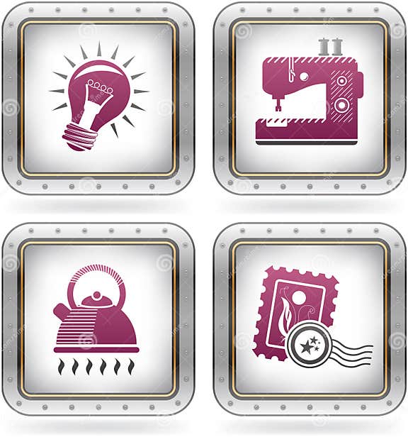 Misc Internet Icons stock vector. Illustration of machine - 21066795