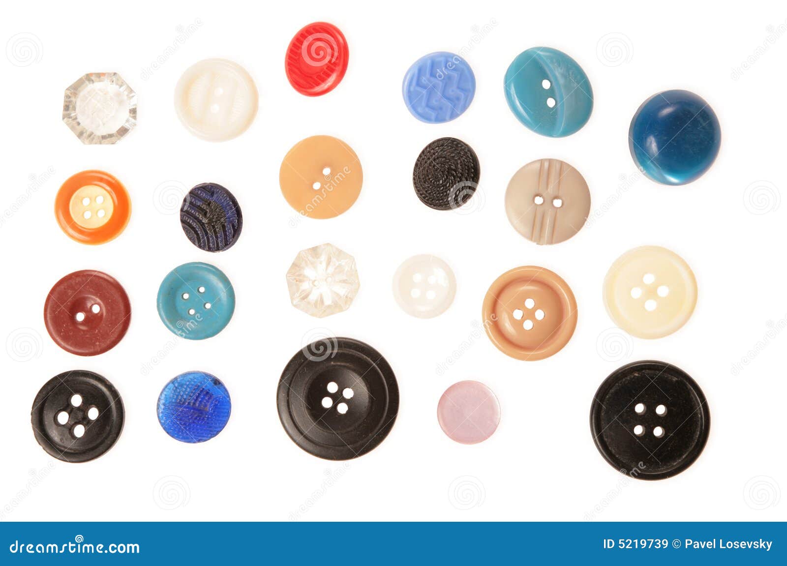 Miscellaneous buttons stock image. Image of fasteners - 5219739