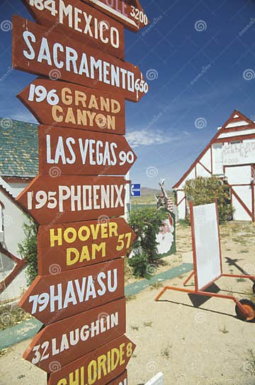 Miscellaneous Distance Signs Editorial Photo - Image of names, arrows ...