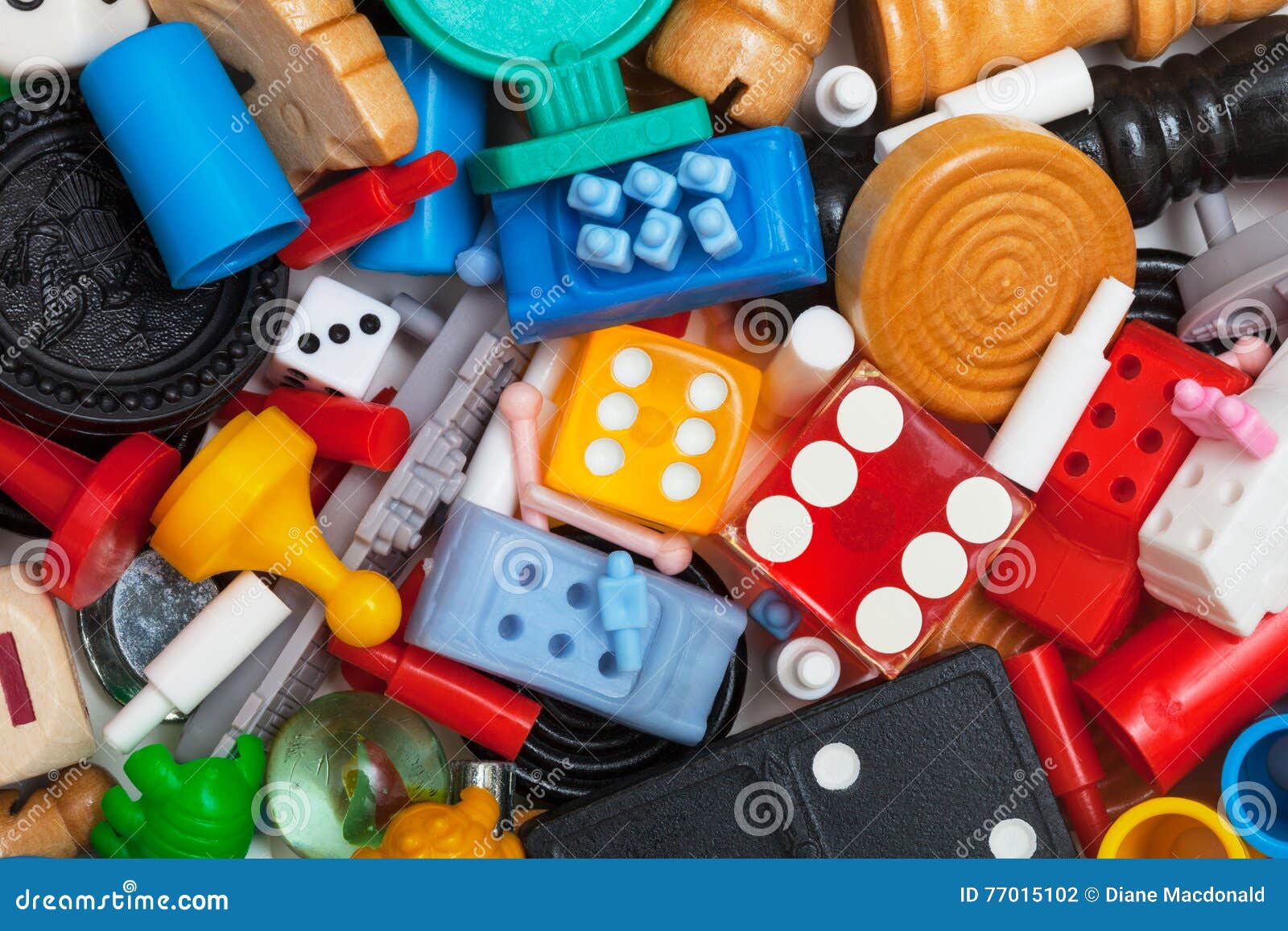 Miscellaneous game pieces stock photo. Image of luck - 77015102