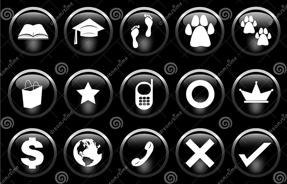 Miscellaneous Icons stock vector. Illustration of glassy - 2402097