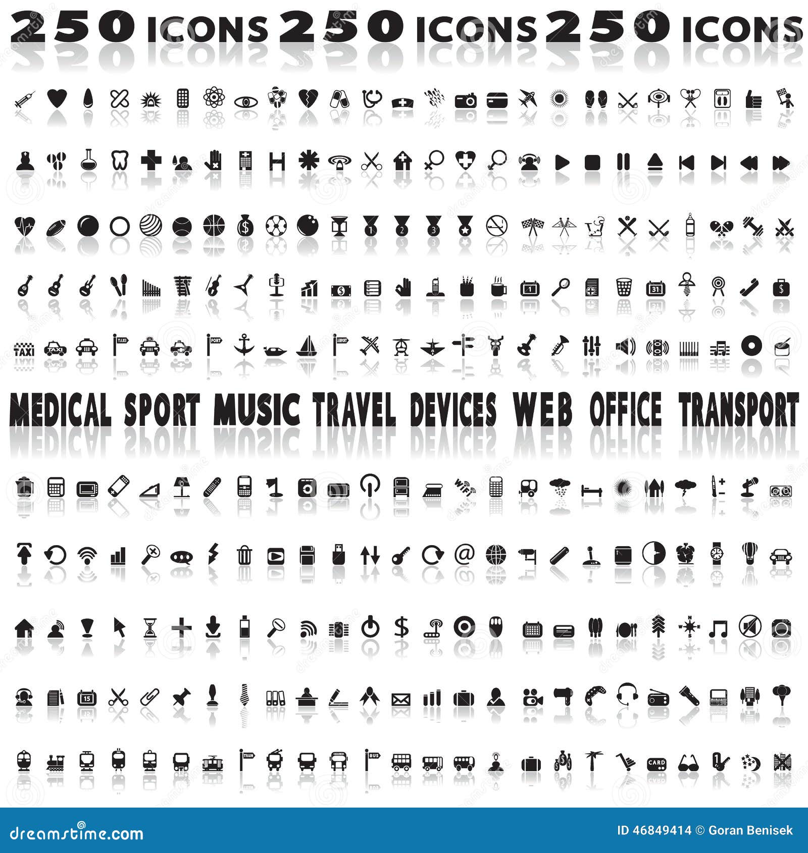 Miscellaneous icons stock vector. Illustration of bicycle - 46849414