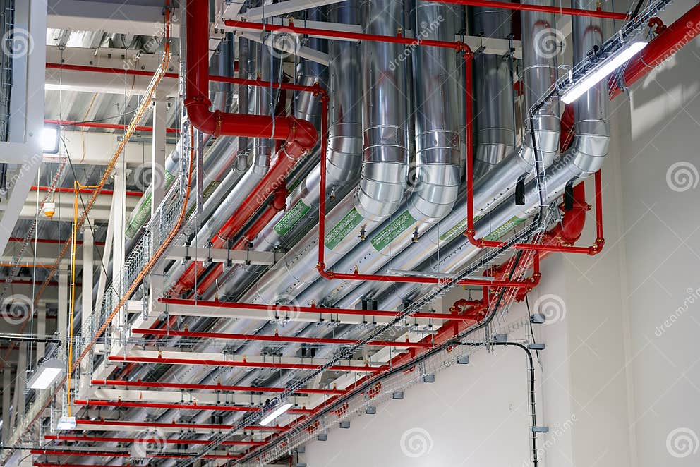 Miscellaneous Industrial Installations Inside Manufacturing Plant Stock Image - Image of indoors ...
