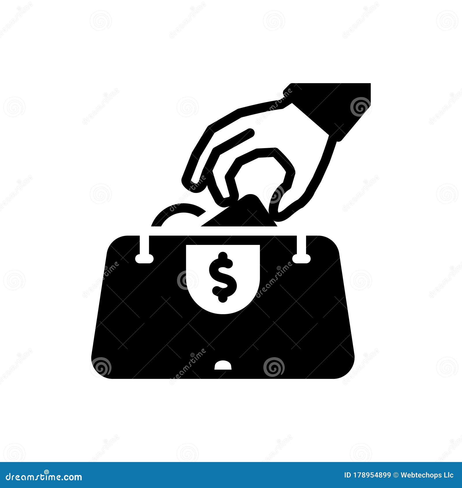 Black Solid Icon for Steal, Thieves and Purloin Stock Illustration ...