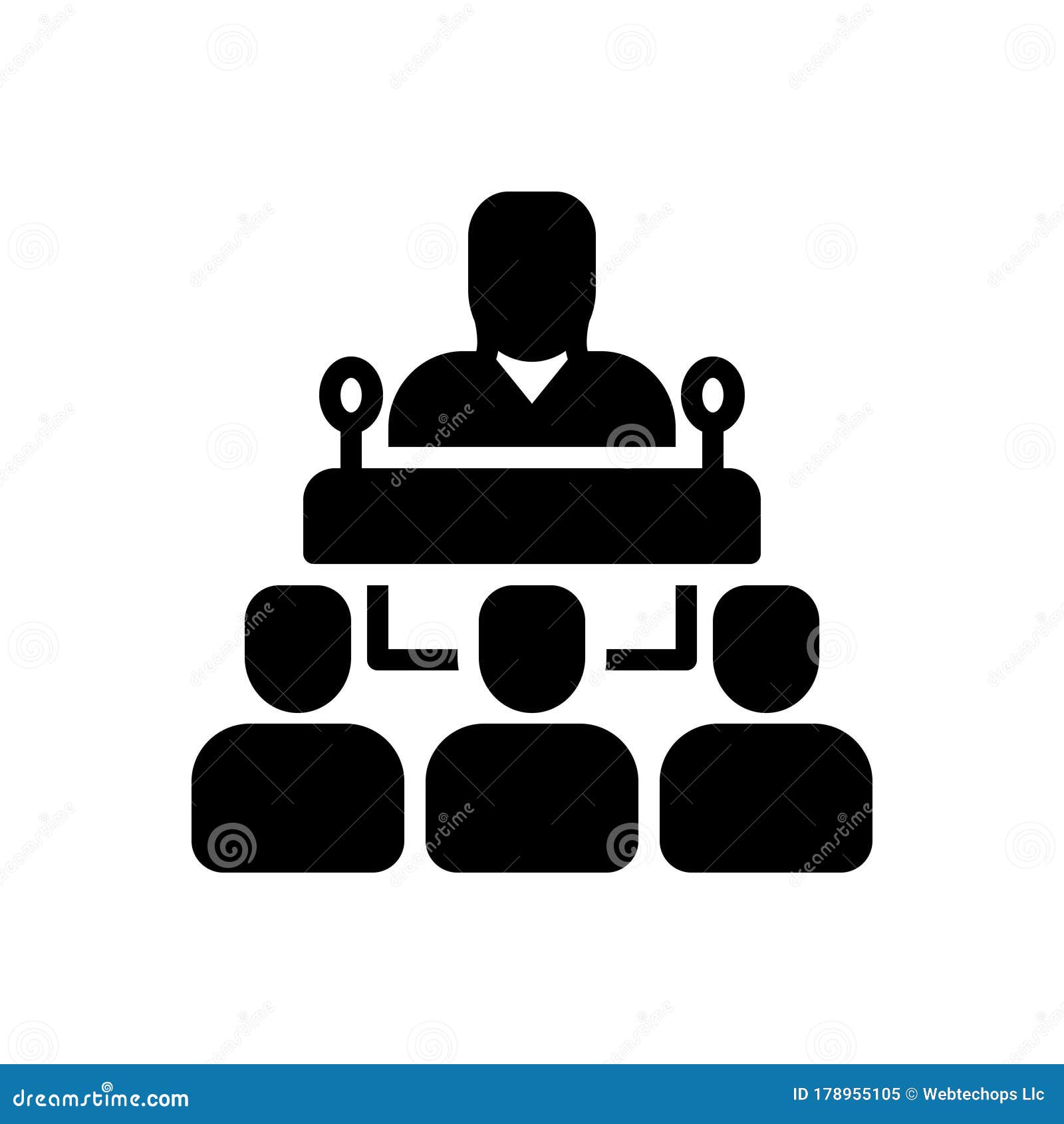 Black Solid Icon for Publicly, Speaker and Delegate Stock Vector ...