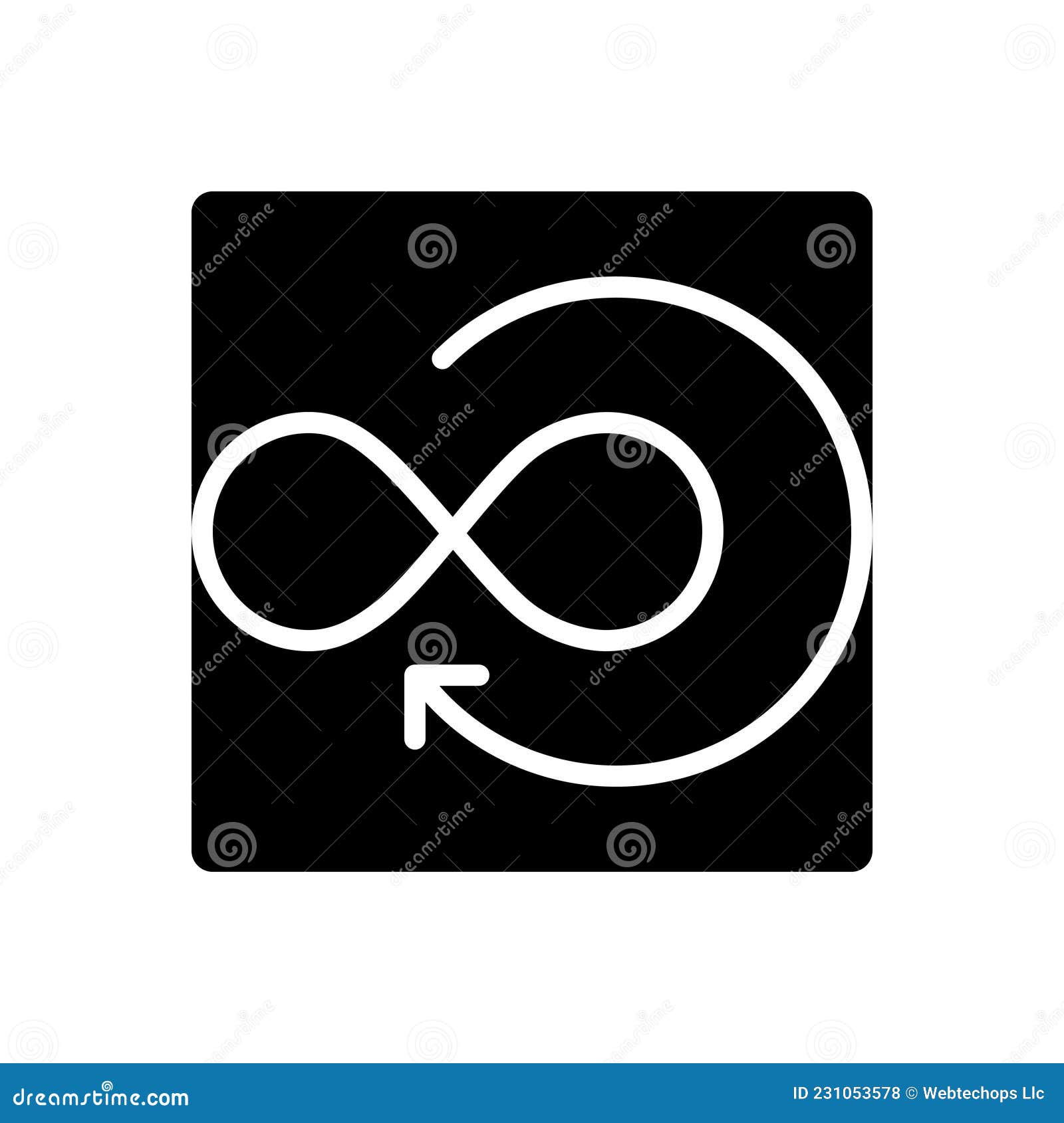 Black Solid Icon for always, at Any Time and Forever Stock Vector ...