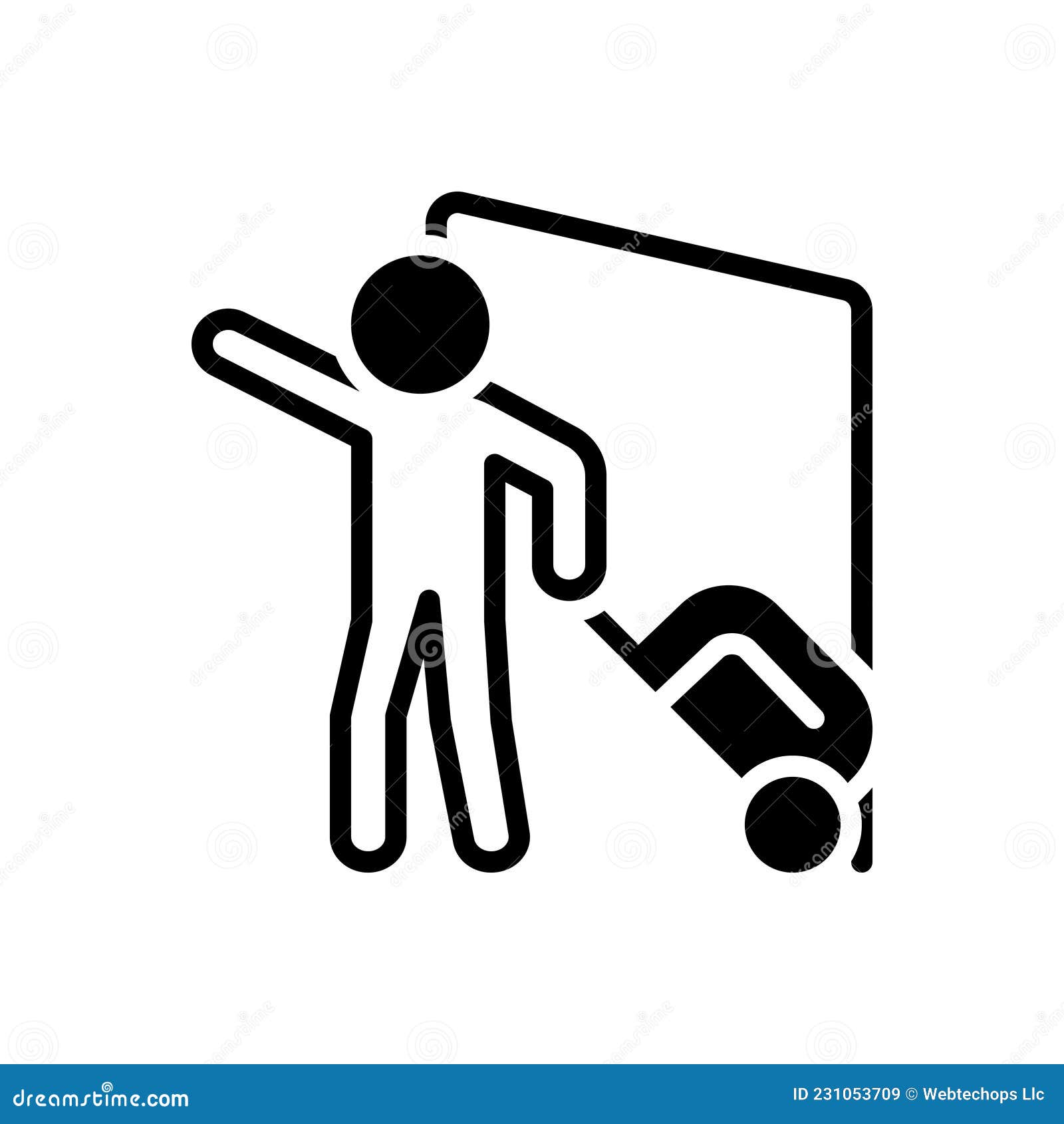 Black Solid Icon for Arrive, Reach and Attain Stock Vector ...