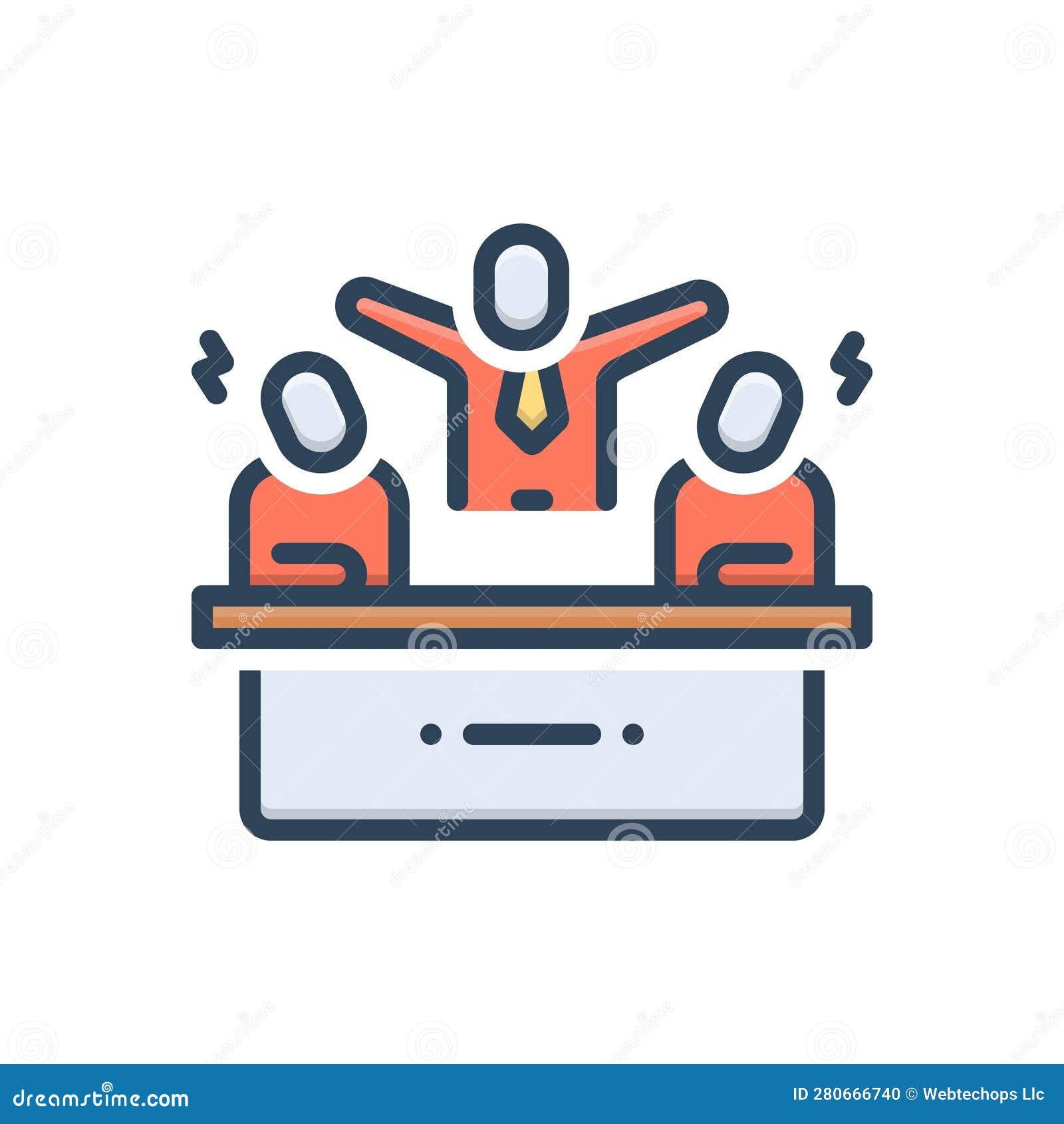 Color Illustration Icon for Intervention, Interference and Fall Stock ...