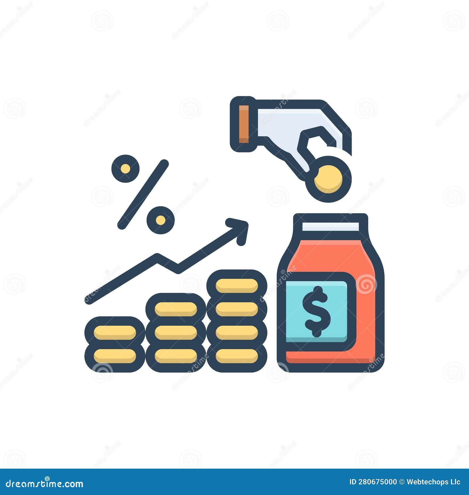 Color Illustration Icon for Mf, Finance and Business Stock Vector ...