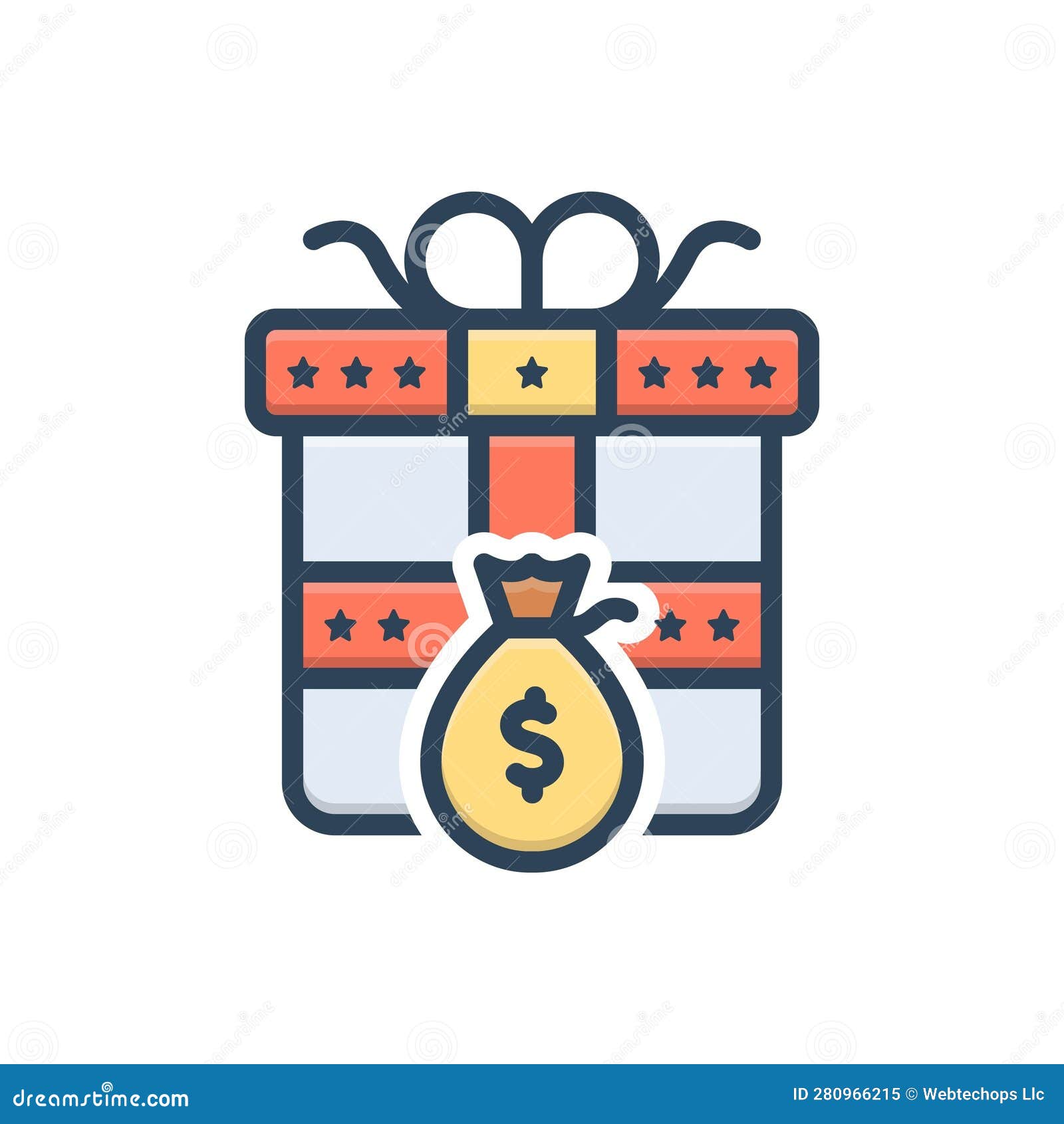 Color Illustration Icon for Incentive, Gift Box and Reward Stock Vector ...