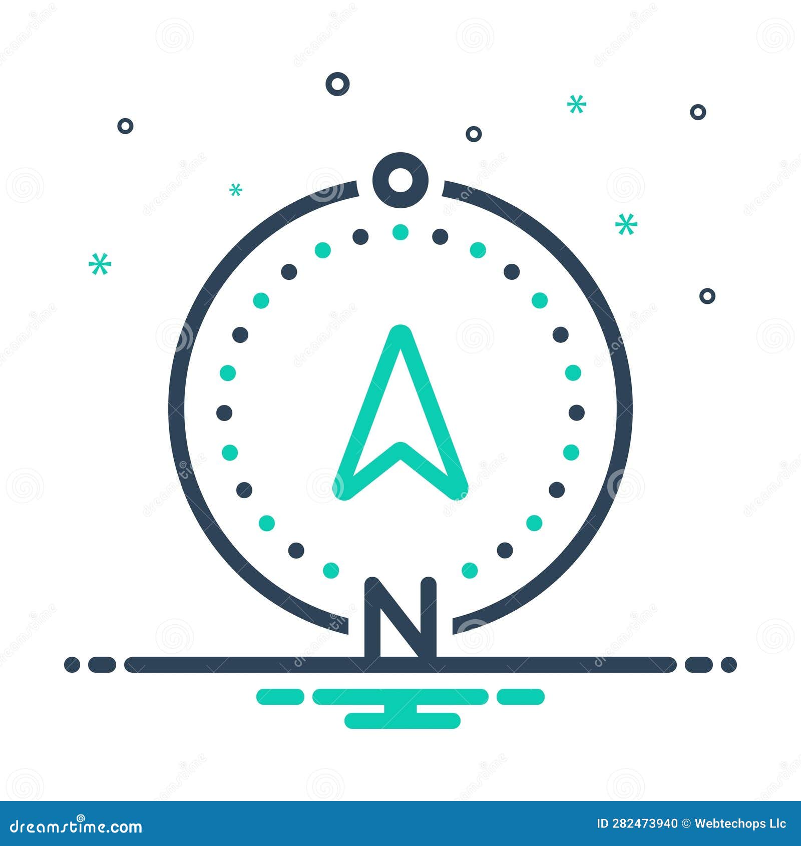 Mix Icon for North, Direction and Journey Stock Vector - Illustration ...
