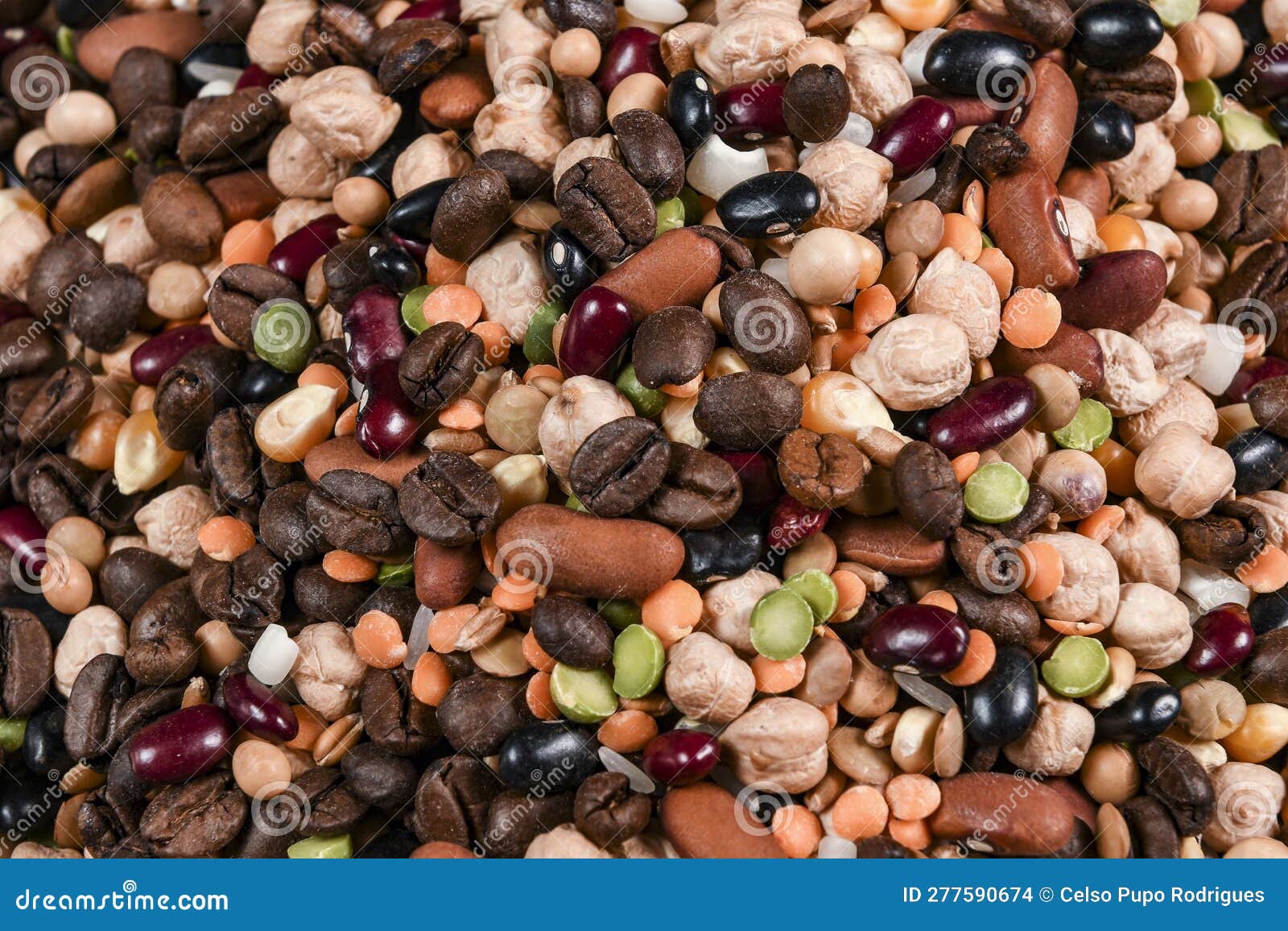 Miscellaneous Mixed Seeds in Pile Formed Background Texture Stock Photo ...