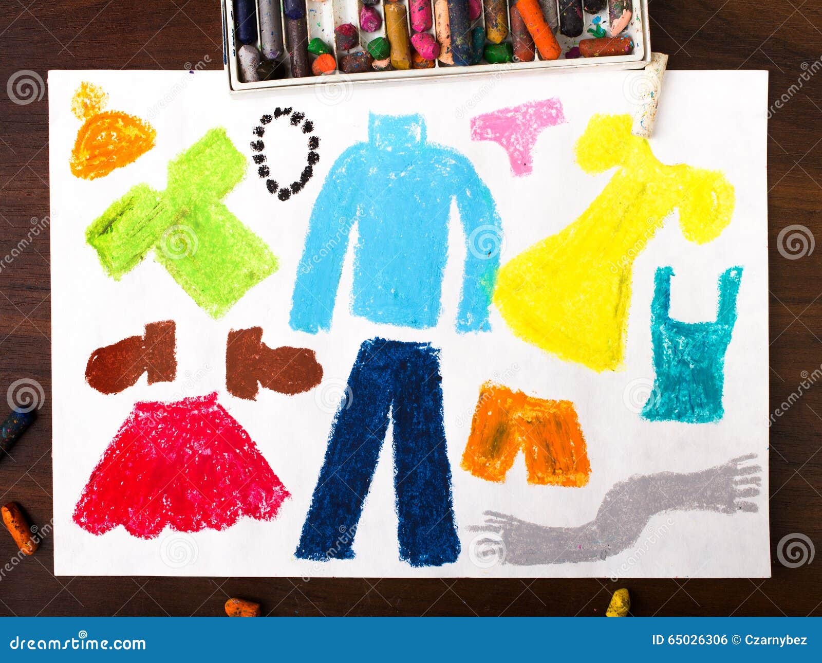 Miscellaneous Types of Clothing Stock Illustration - Illustration of ...