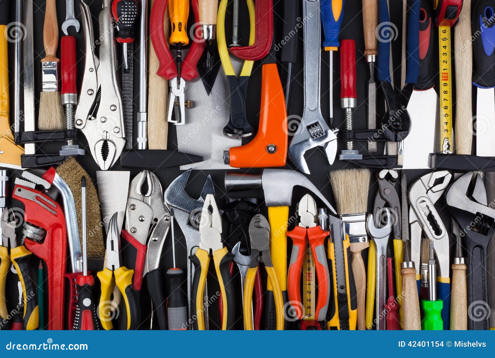 Miscellaneous work tools. stock photo. Image of multiplicity - 42401154
