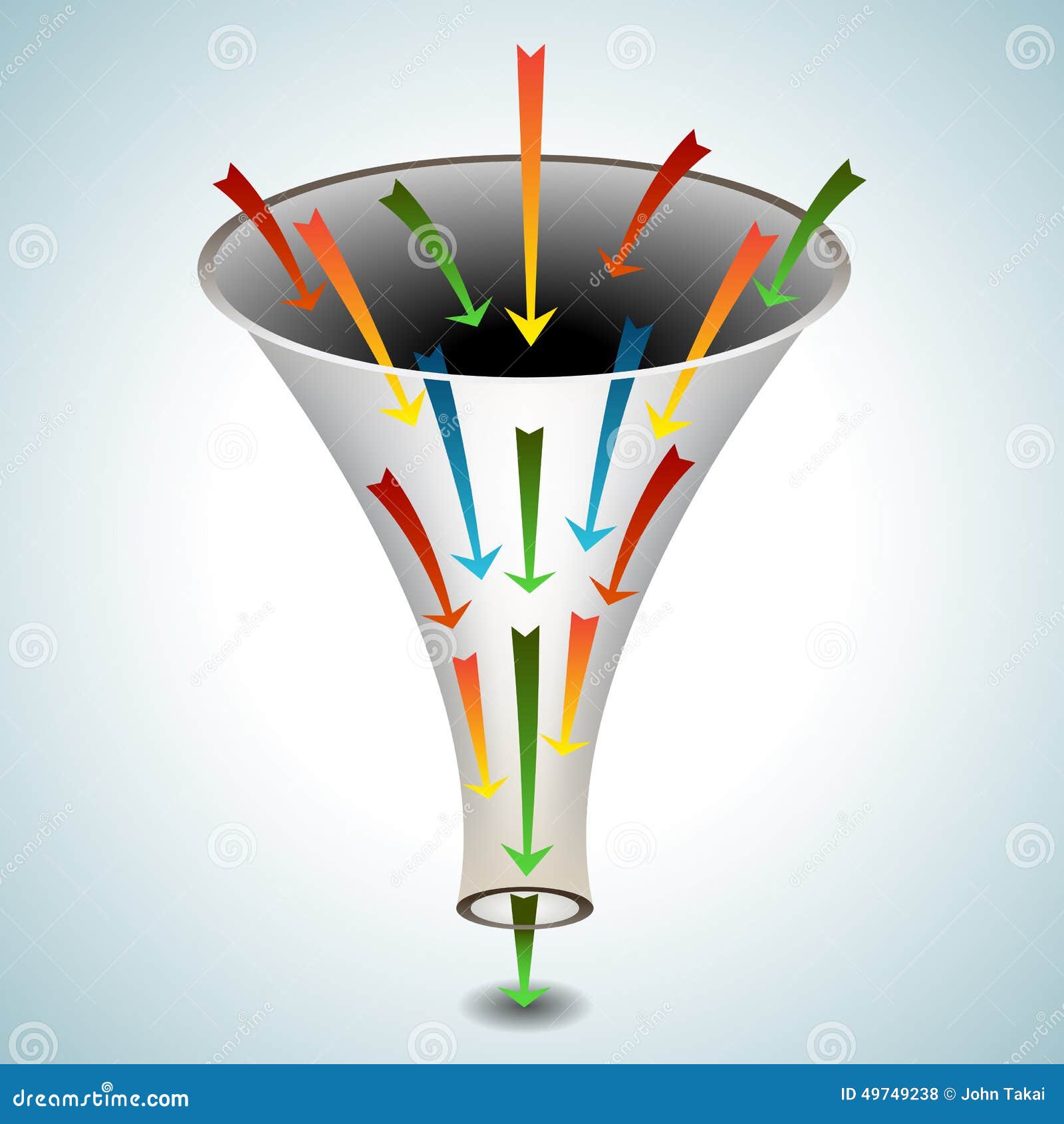 Mischen Der Pfeil-Trichter-Ikone Vektor Abbildung - Illustration von ...