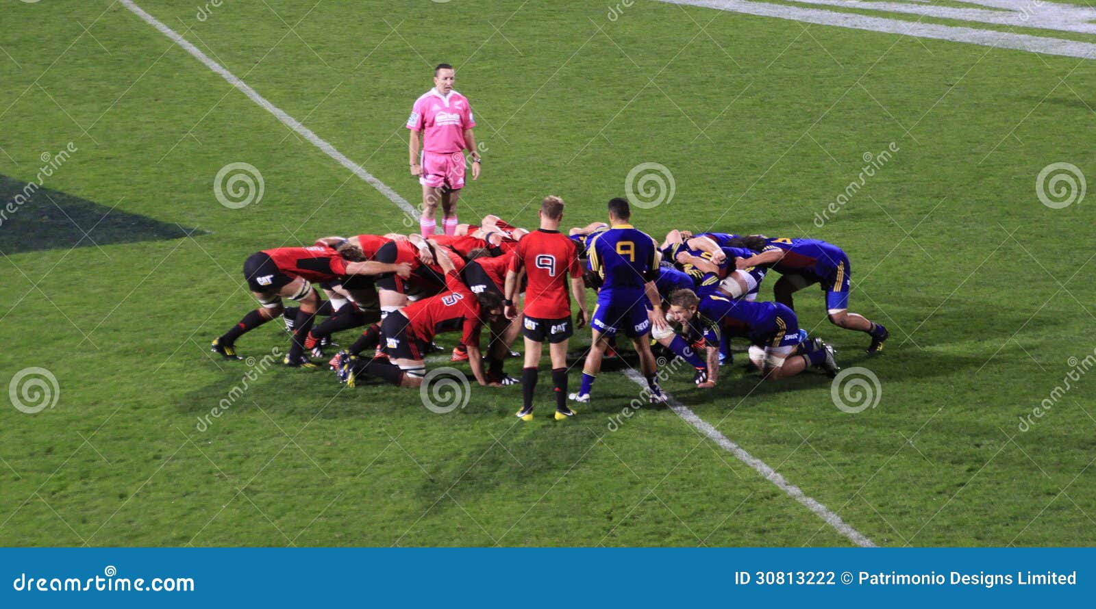 Mischia Eccellente Dei Giocatori Del Gioco Di Rugby Fotografia ...
