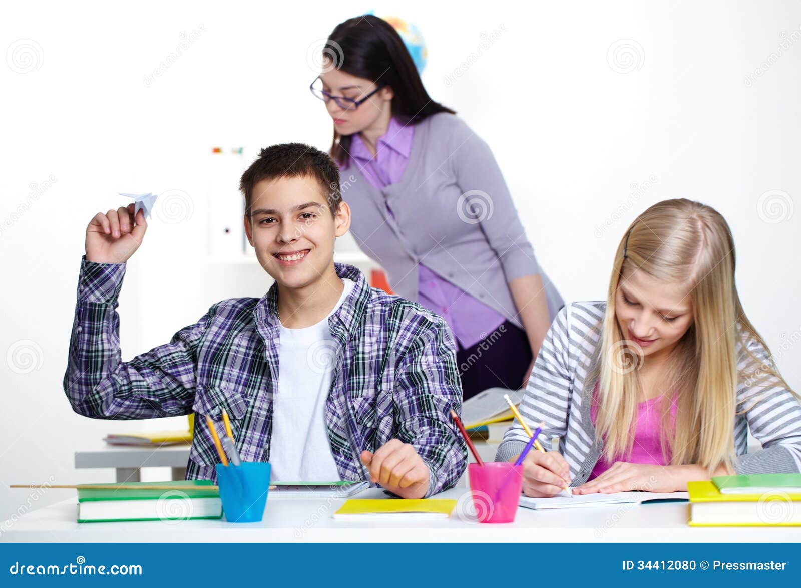 Mischief stock photo. Image of person, foreground, male - 34412080